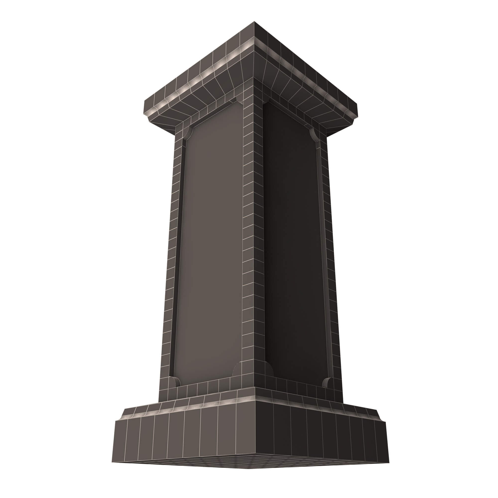 Square Column Pedestal - 3D Model by KhaganFX