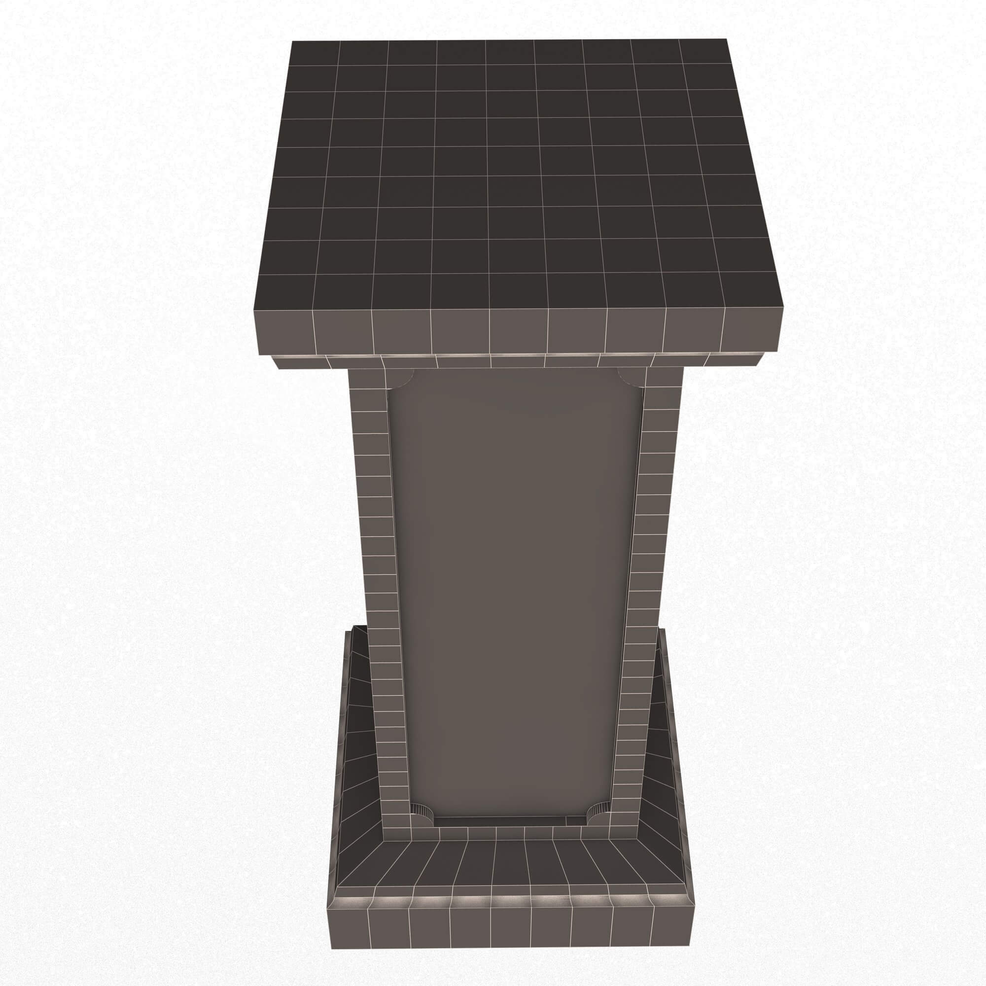 Square Column Pedestal - 3D Model by KhaganFX