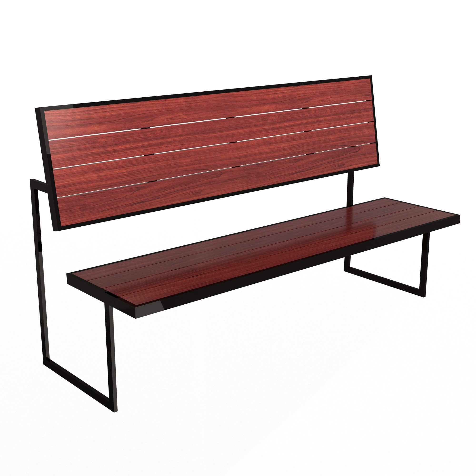 Street Bench - 3D Model by KhaganFX