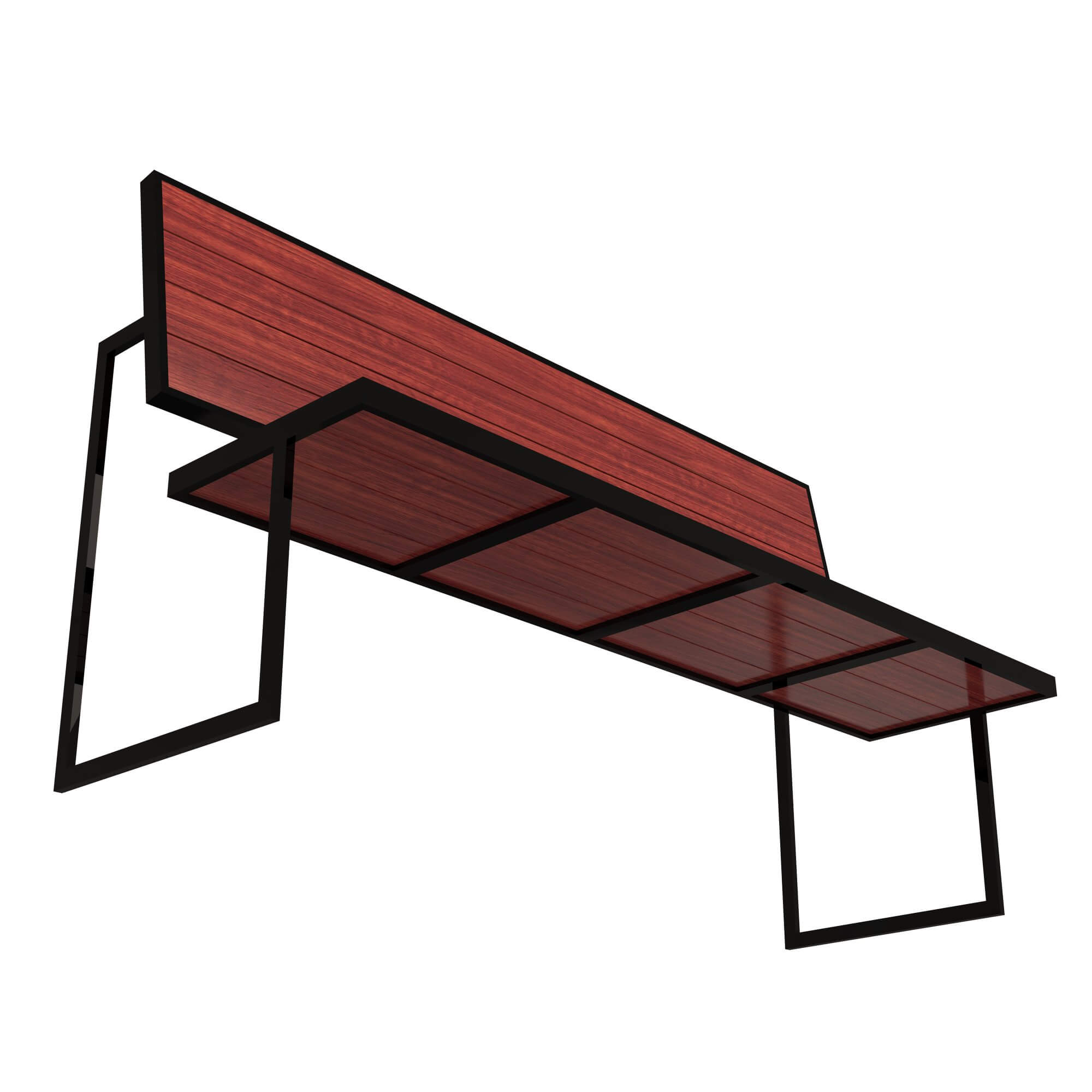 Street Bench - 3D Model by KhaganFX