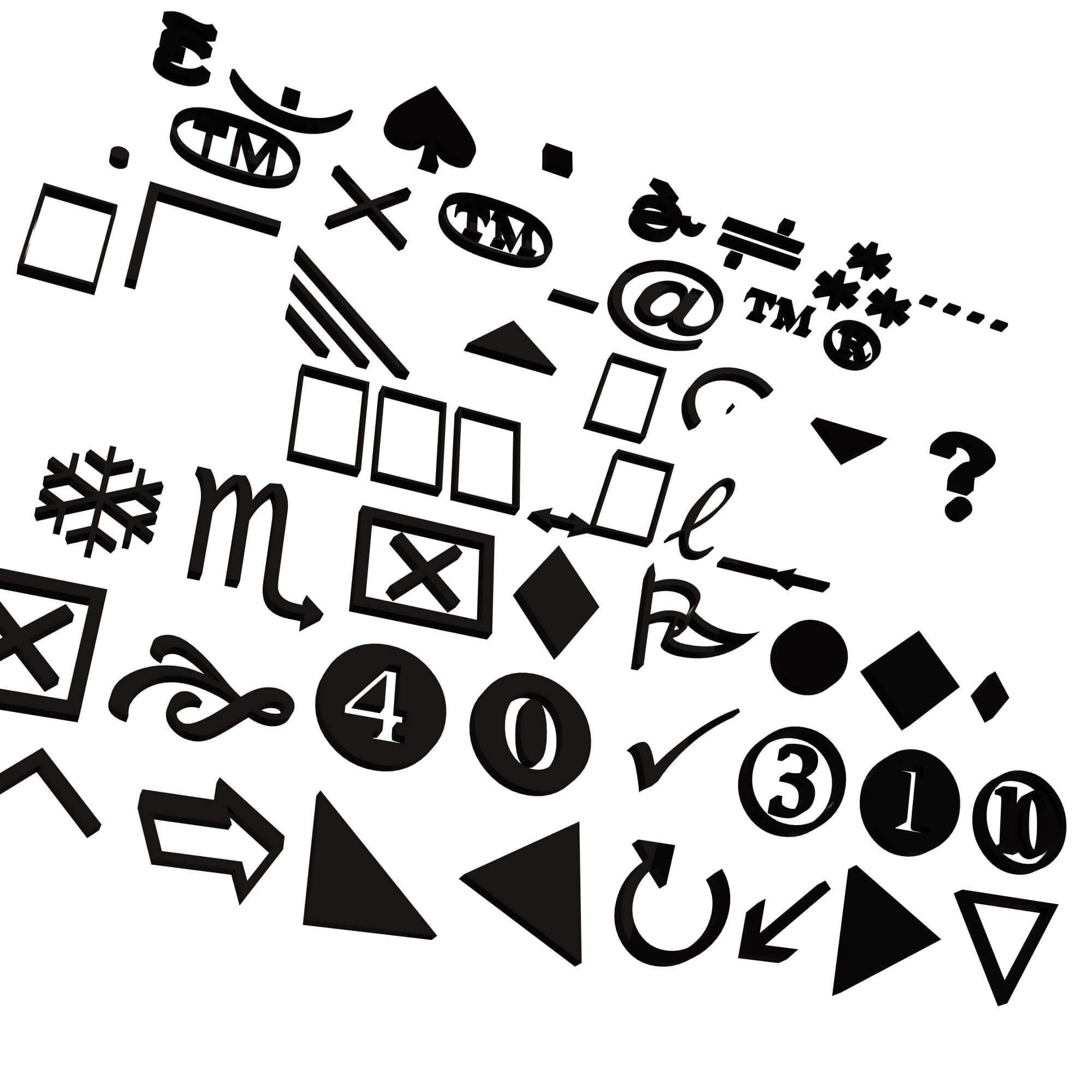 Symbols Pack 01 - 3D Model by KhaganFX