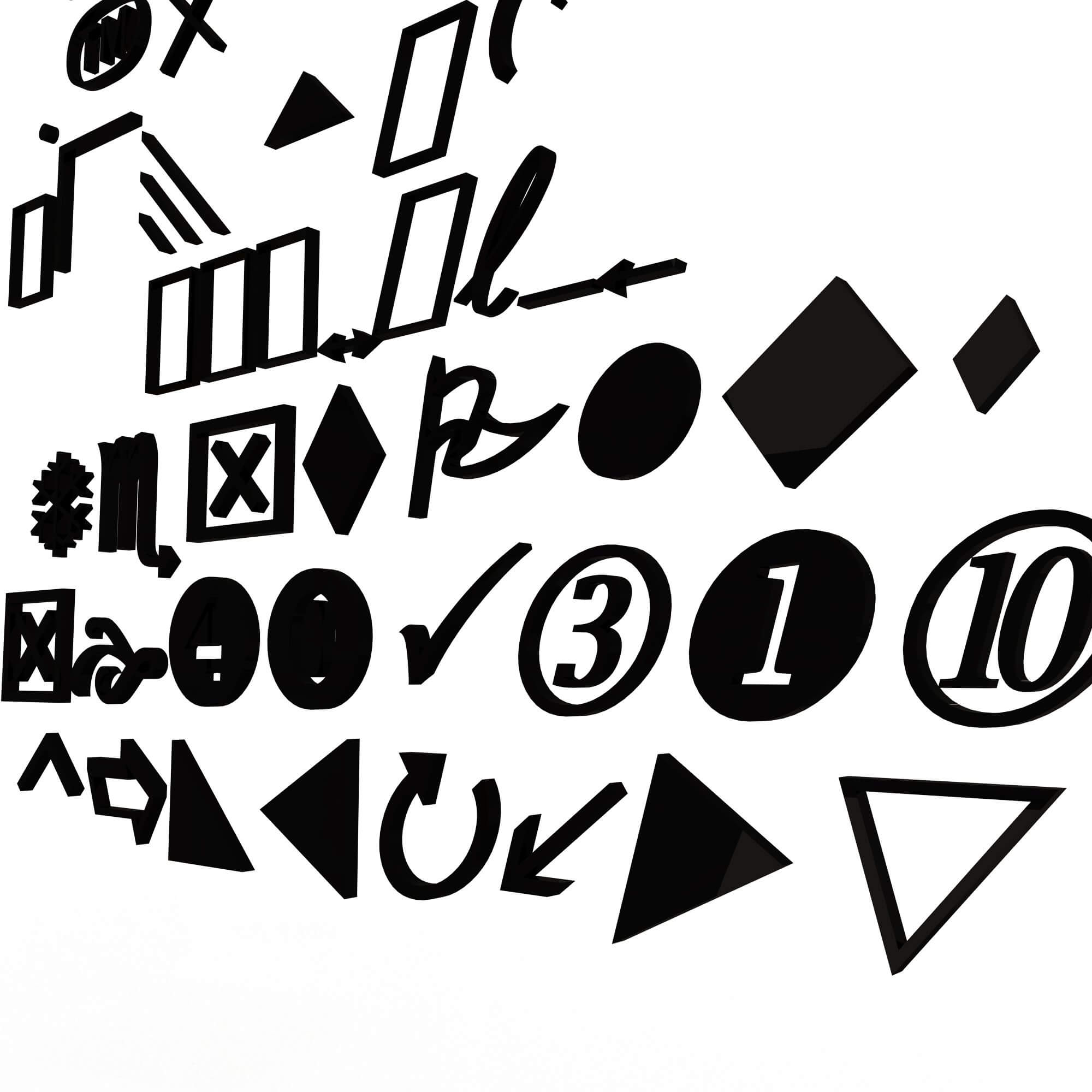 Symbols Pack 01 - 3D Model by KhaganFX