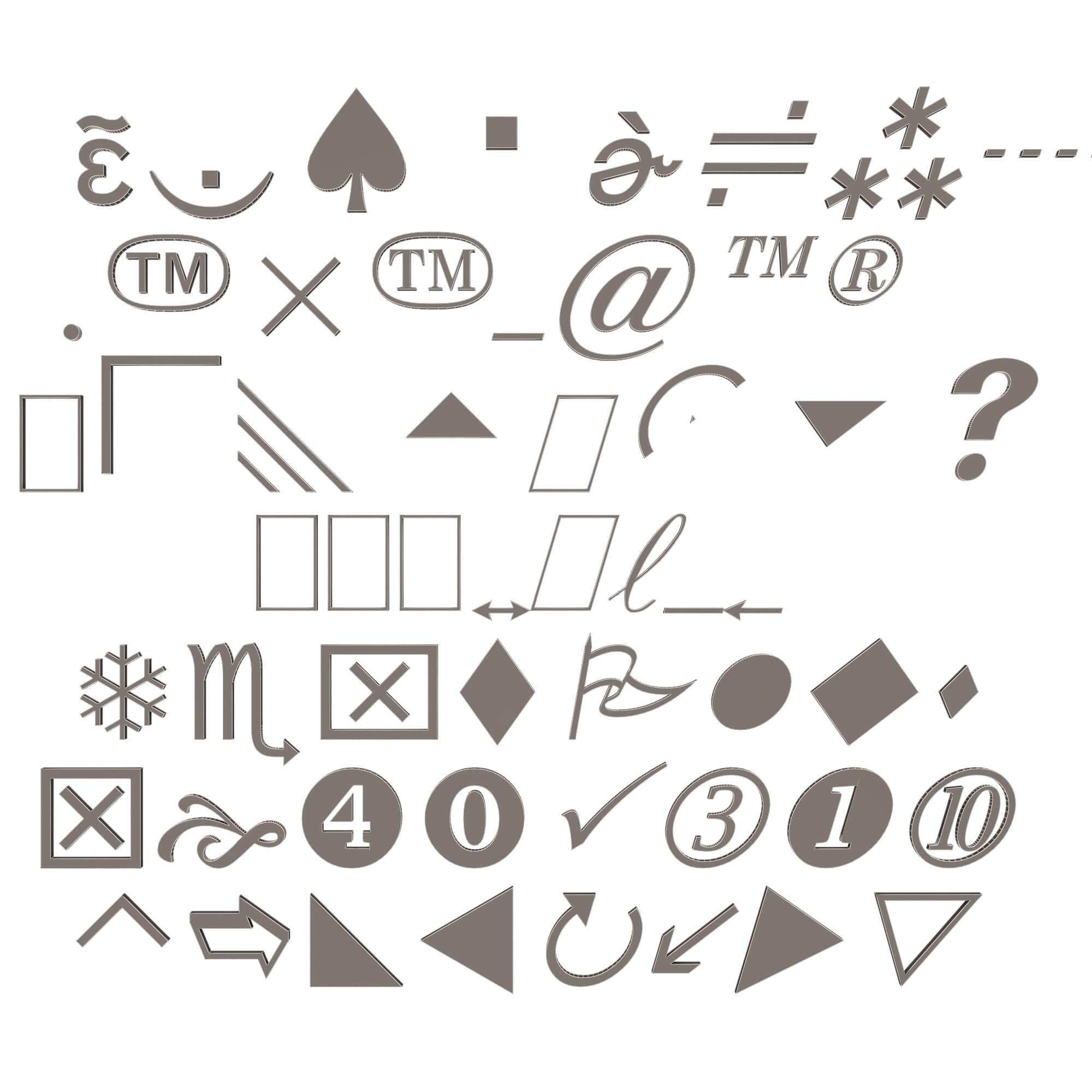 Symbols Pack 01 - 3D Model by KhaganFX