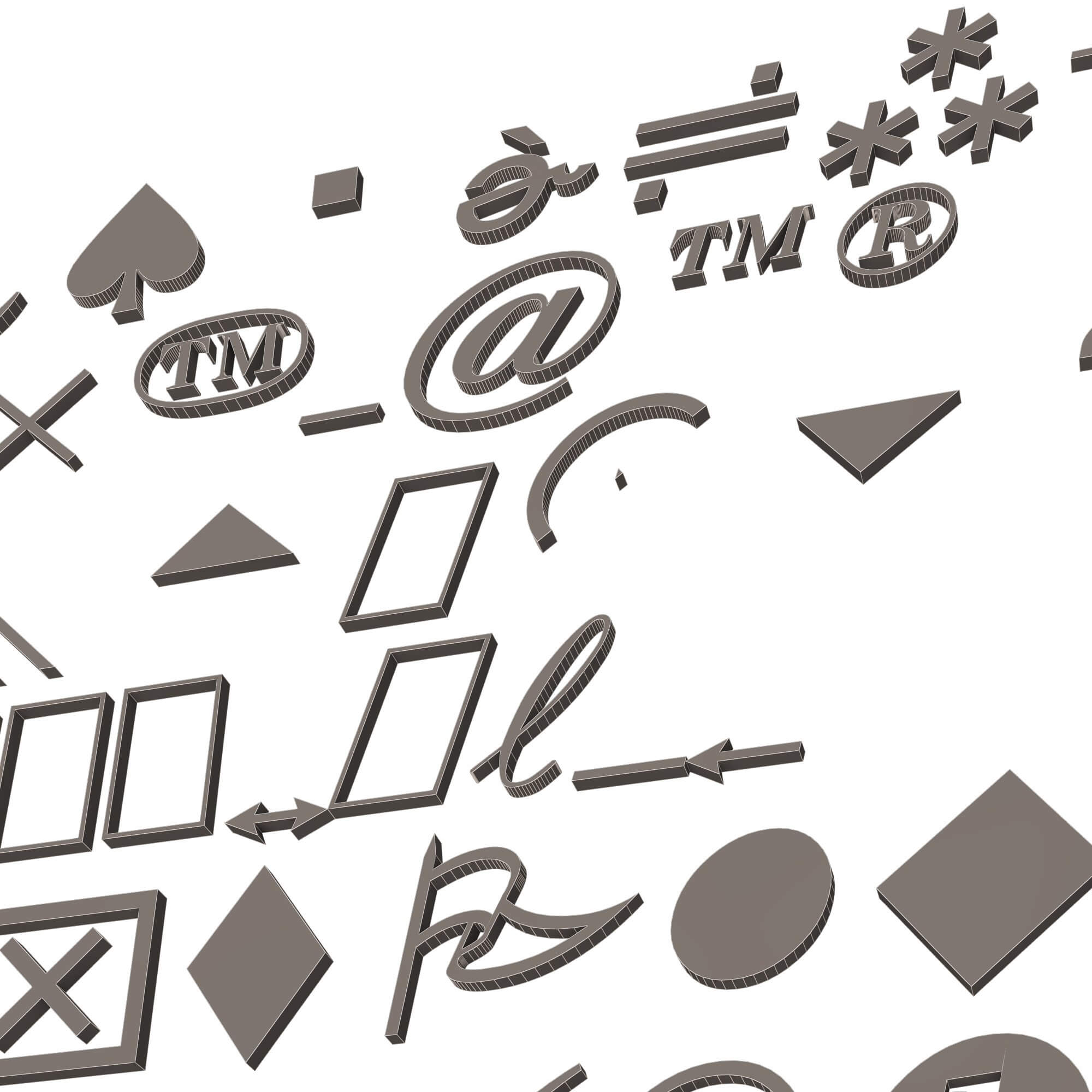 Symbols Pack 01 - 3D Model by KhaganFX