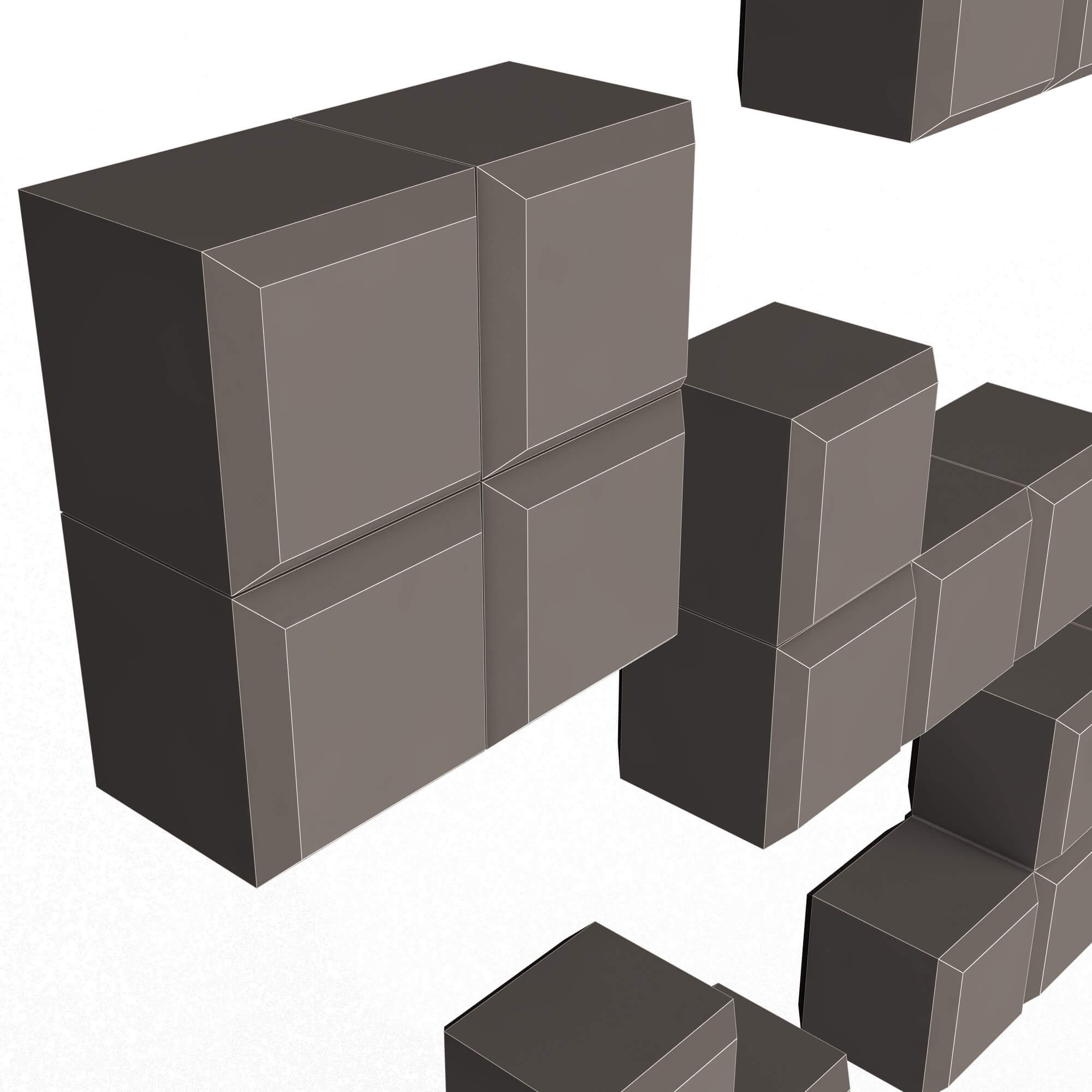 Tetris Bricks Set 02 - 3D Model by KhaganFX