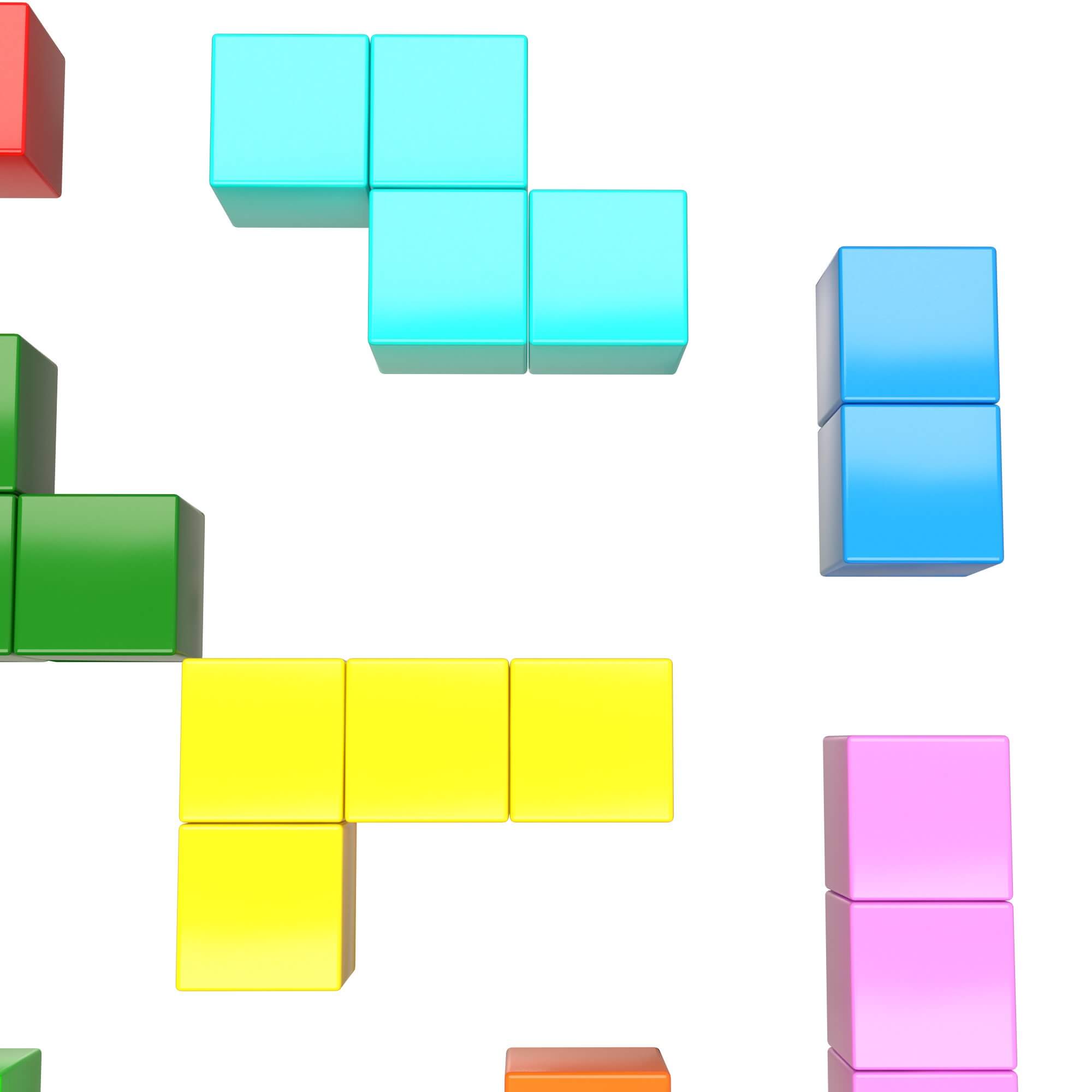 Tetris Bricks Set - 3D Model by KhaganFX