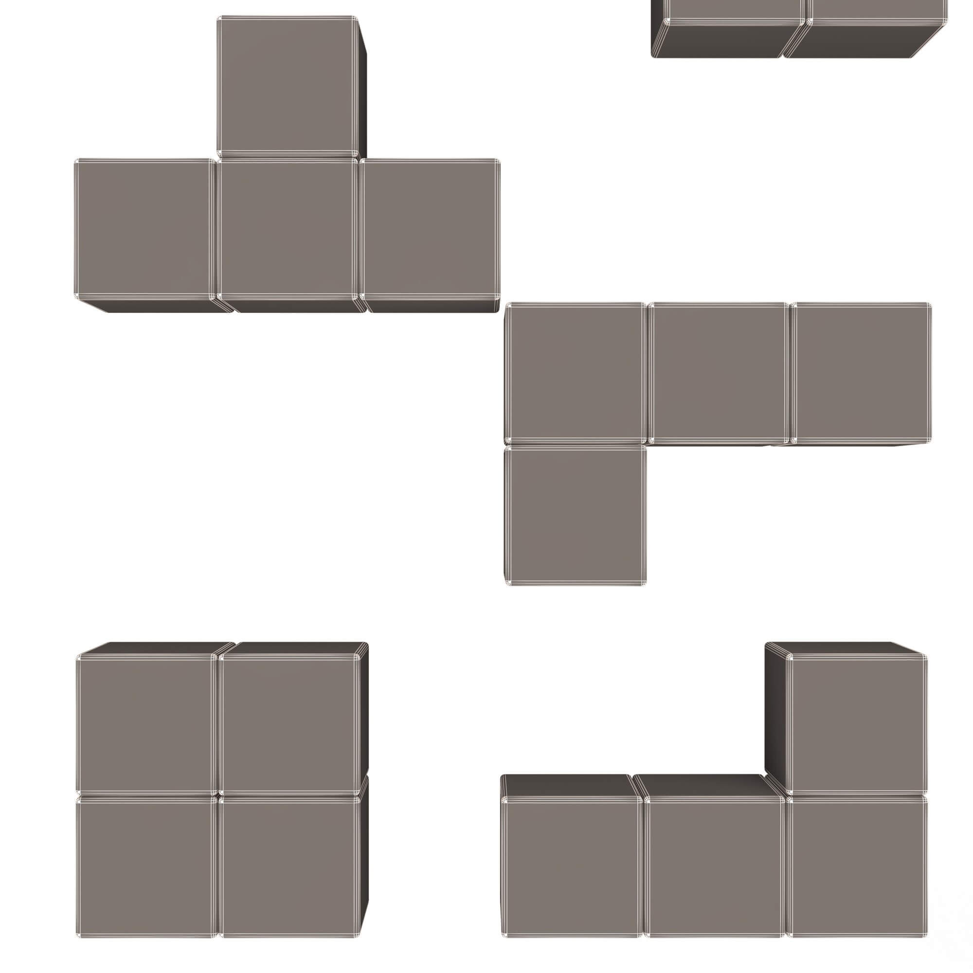 Tetris Bricks Set - 3D Model by KhaganFX