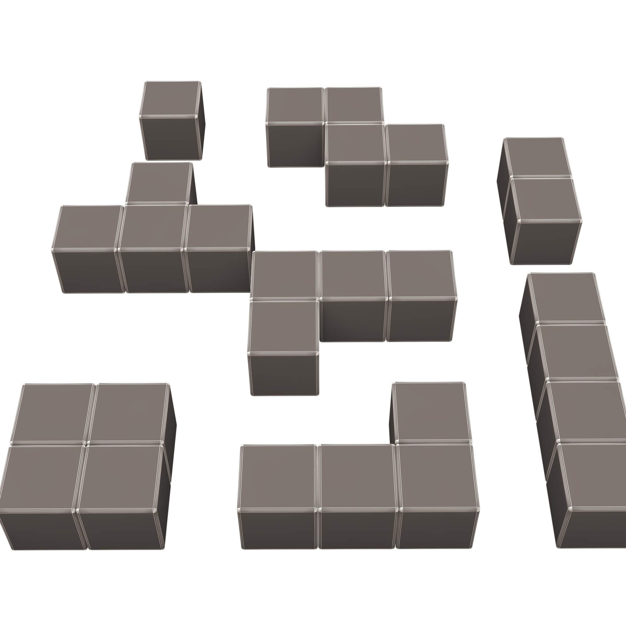 Tetris Bricks Set - 3D Model by KhaganFX