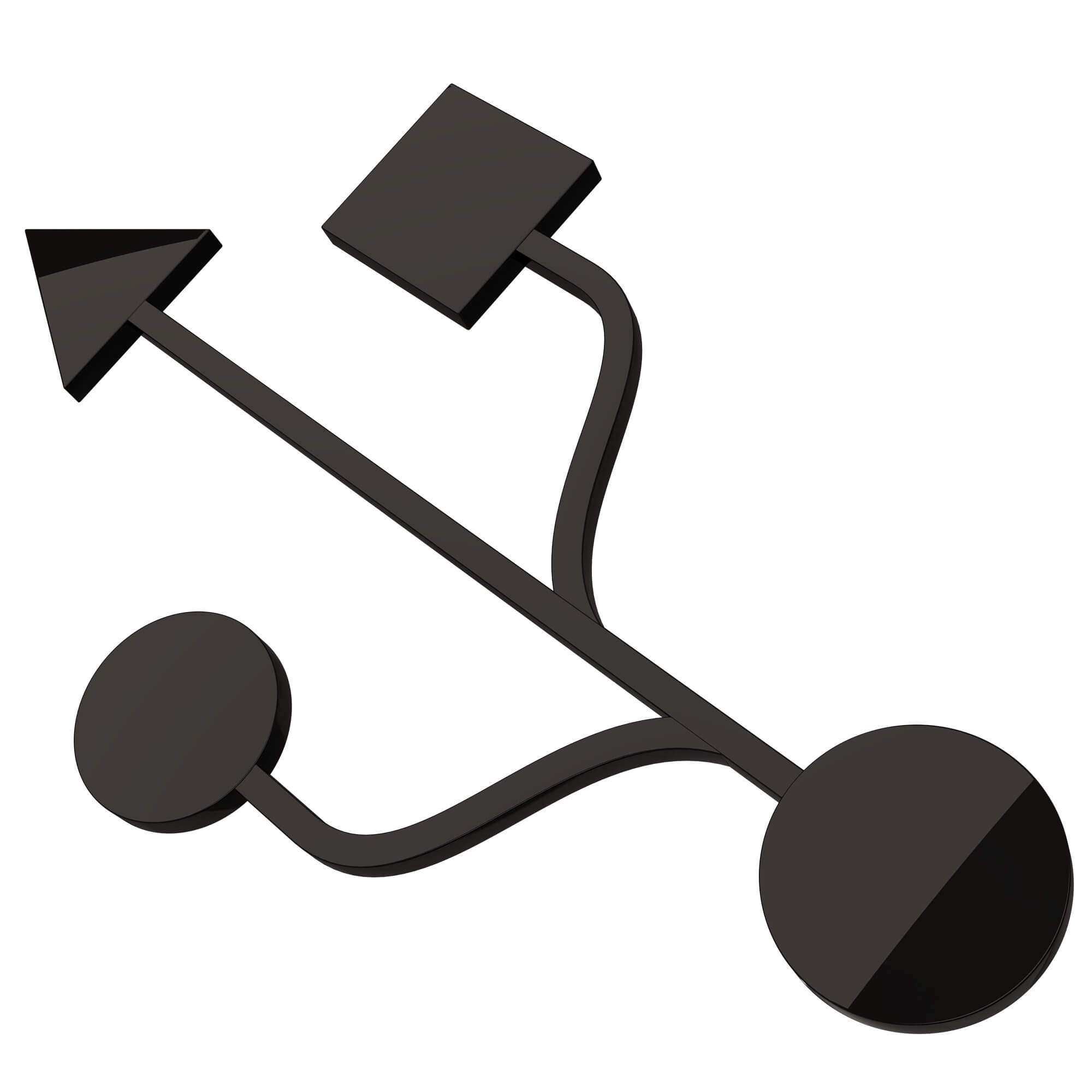 USB Symbol - 3D Model by KhaganFX