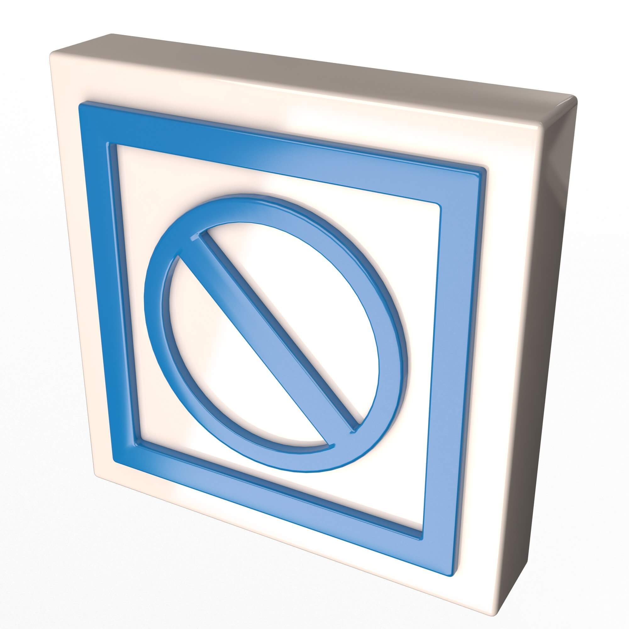 Warning Symbol Minus - 3D Model by KhaganFX