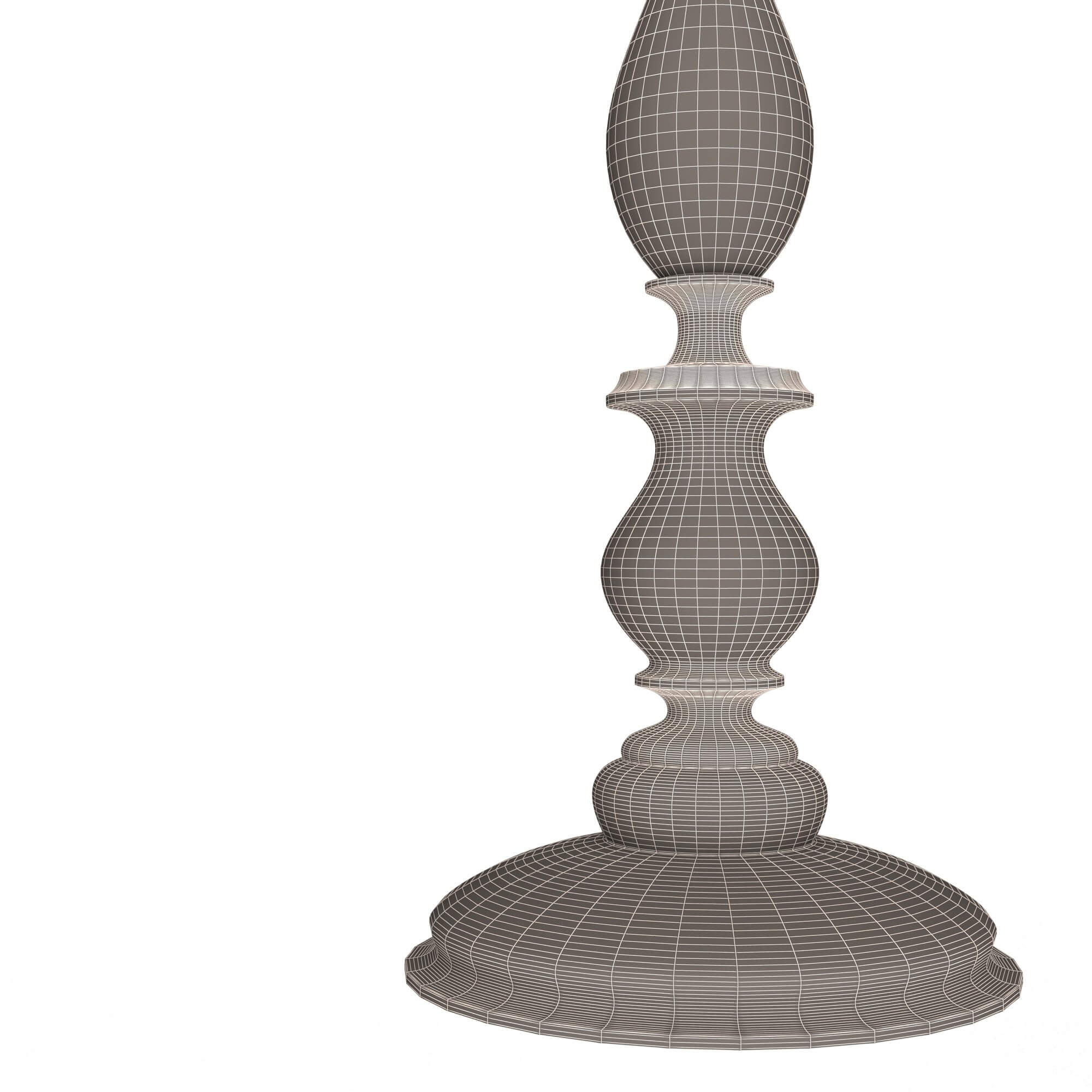 Wood Candlestick - 3D Model by KhaganFX