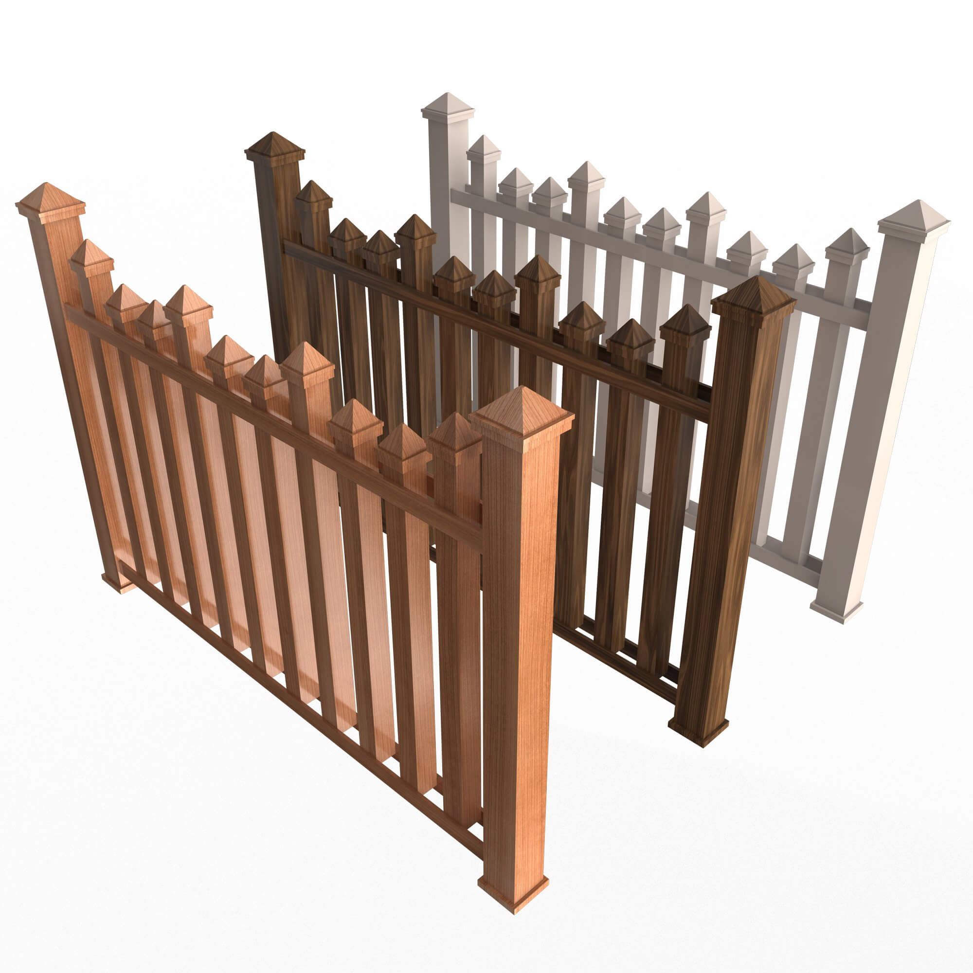 Wooden Fence 01 - 3D Model by KhaganFX