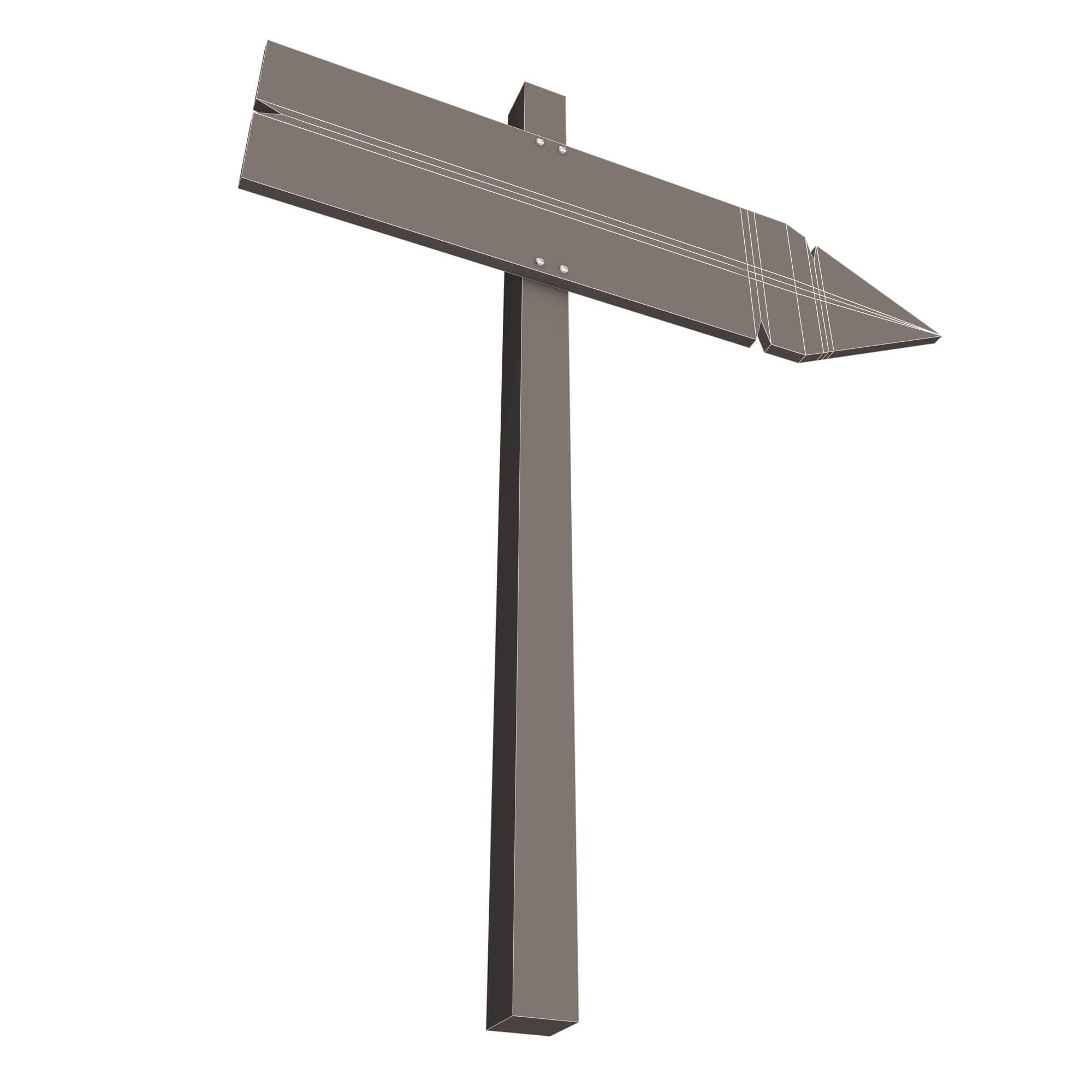 Wooden Sign - 3D Model by KhaganFX