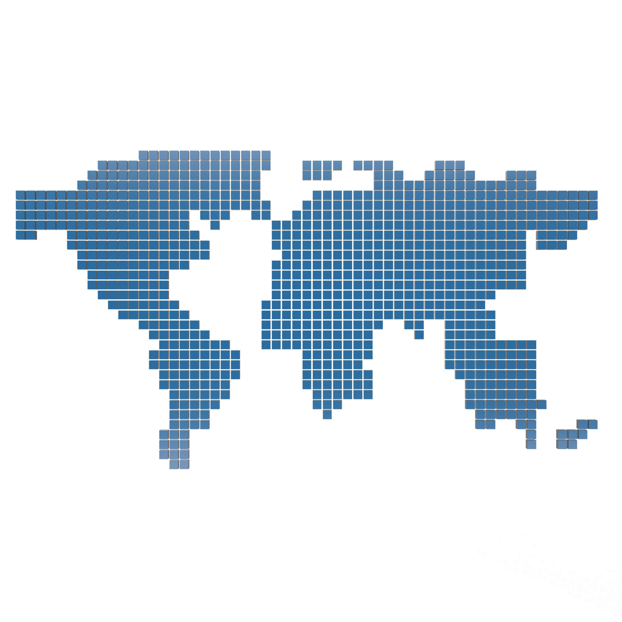 World Map Cubes - 3D Model by KhaganFX