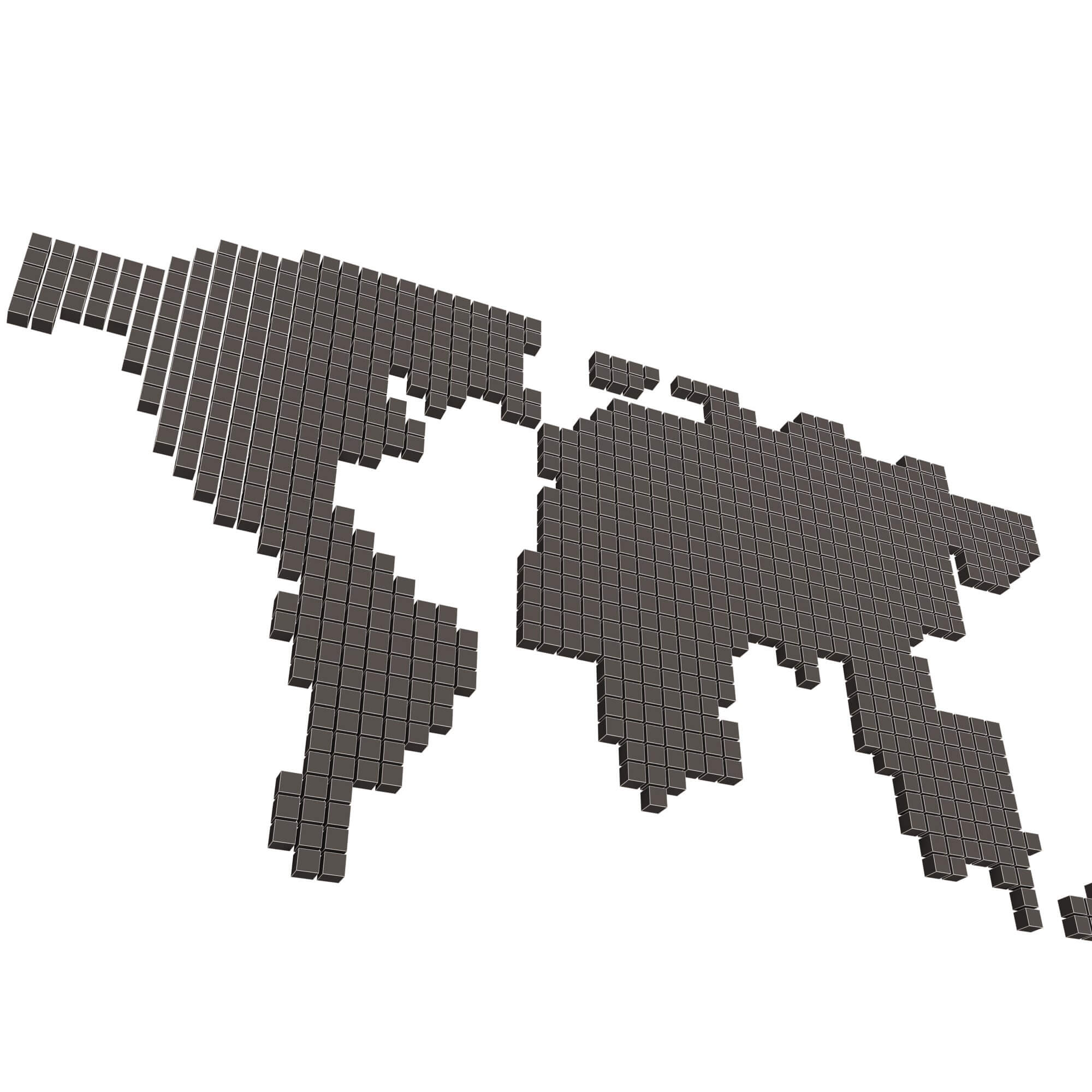 World Map Cubes - 3D Model by KhaganFX
