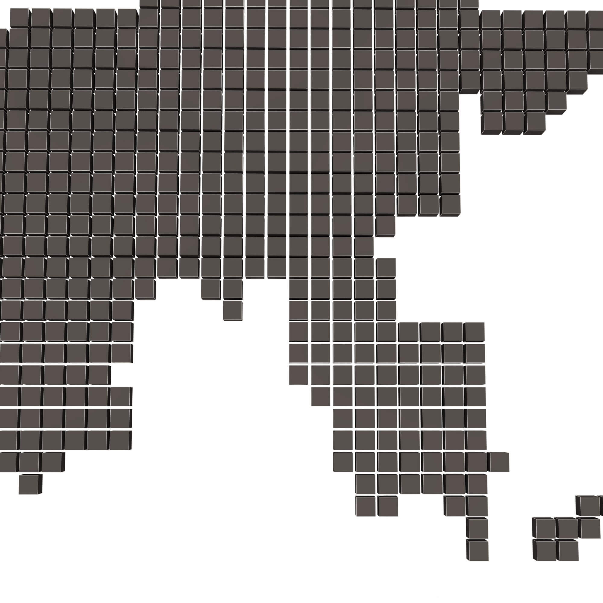 World Map Cubes - 3D Model by KhaganFX