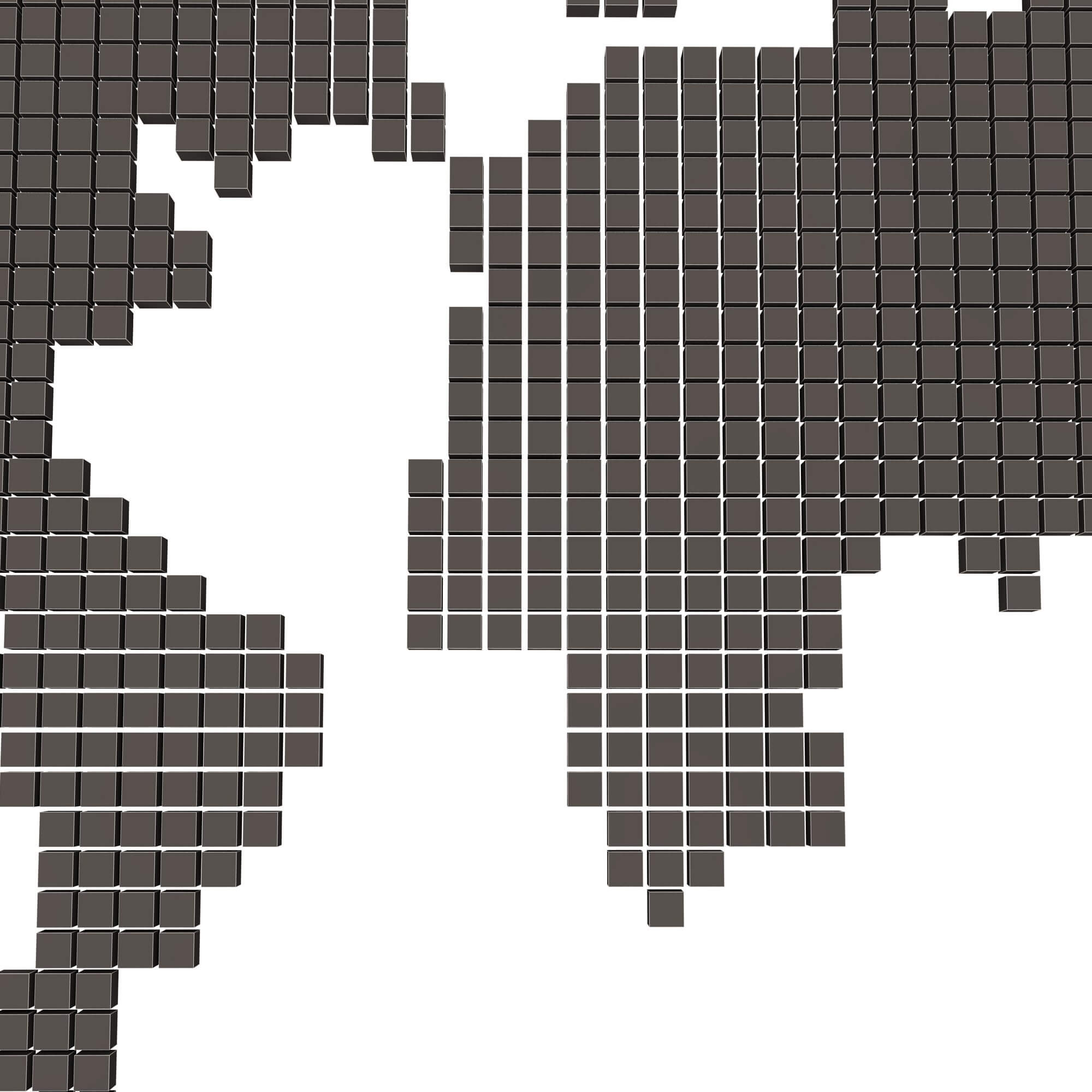 World Map Cubes - 3D Model by KhaganFX