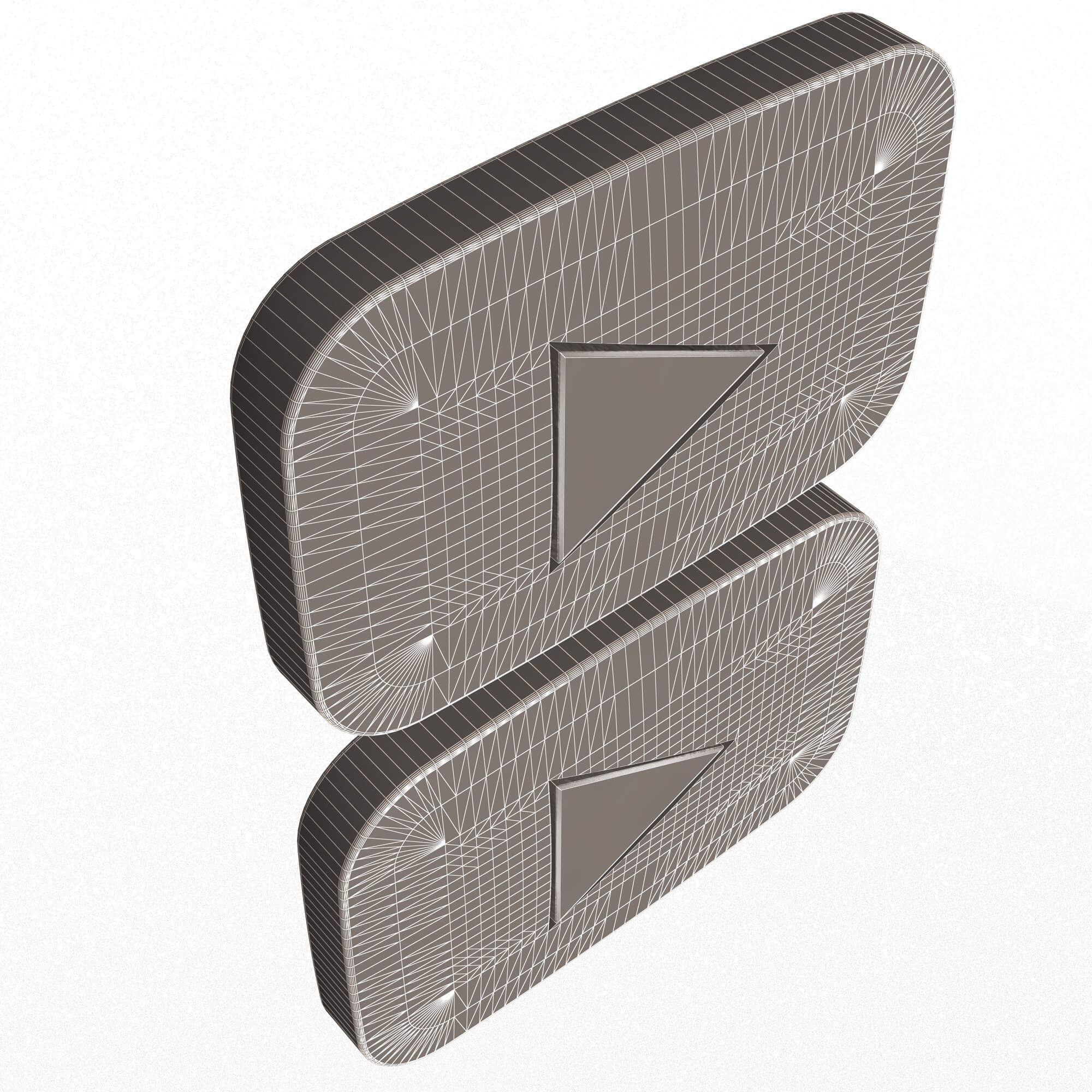 YouTube Gold and Silver Play Buttons - 3D Model by KhaganFX