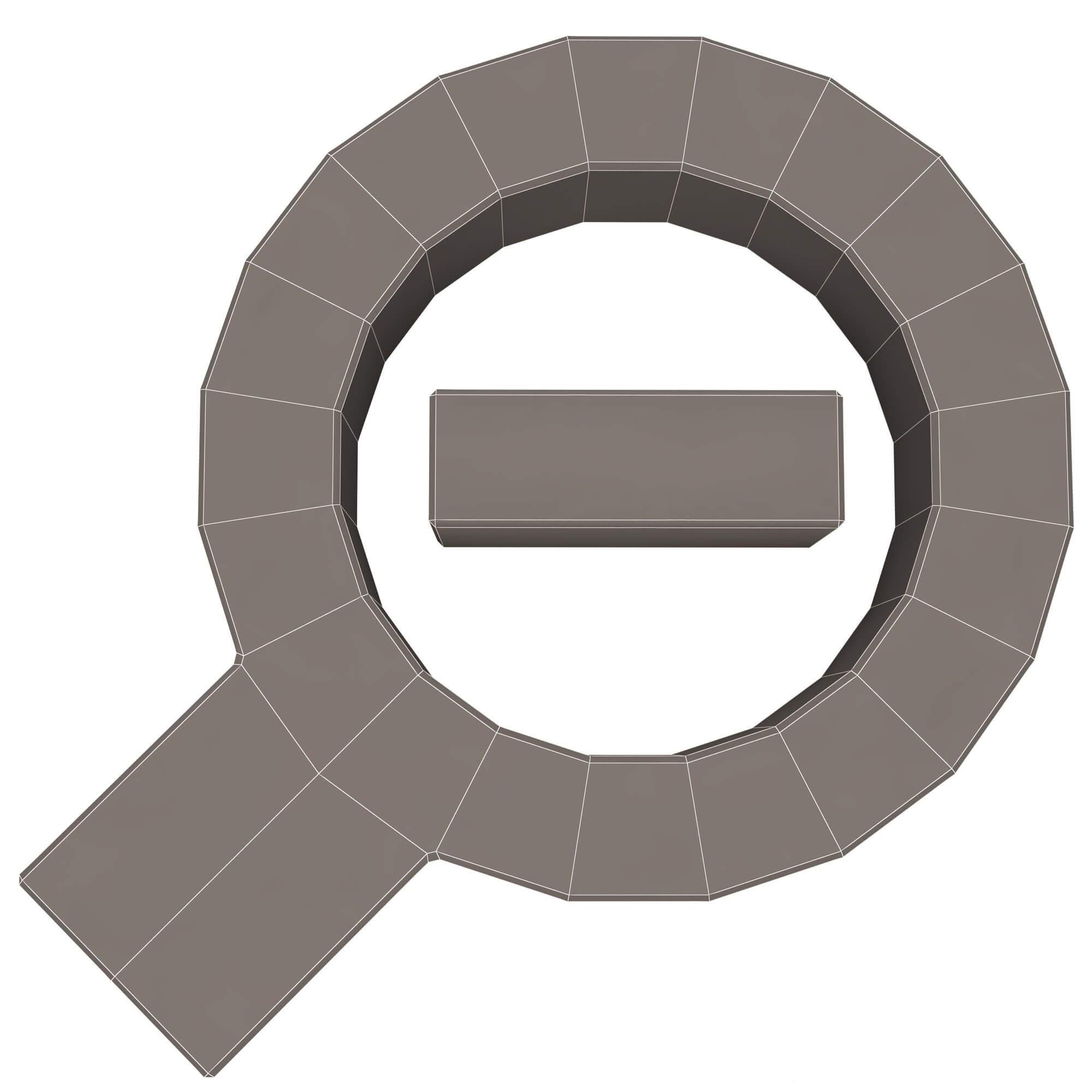 Zoom Out Symbol - 3D Model by KhaganFX