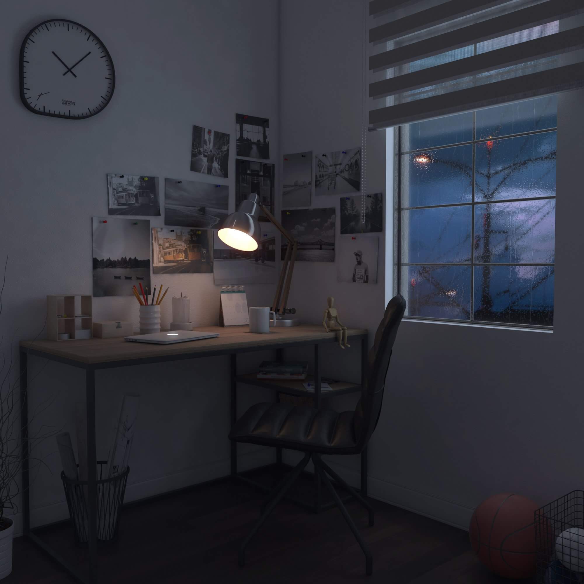 Study Desk - 3D Model by Khaled Lakmes