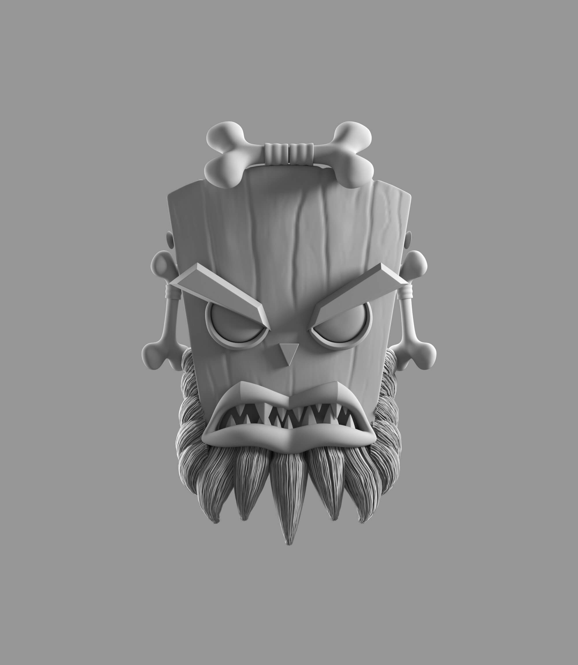 Uka Uka Crash Bandicoot - 3D Model by Khaled Lakmes