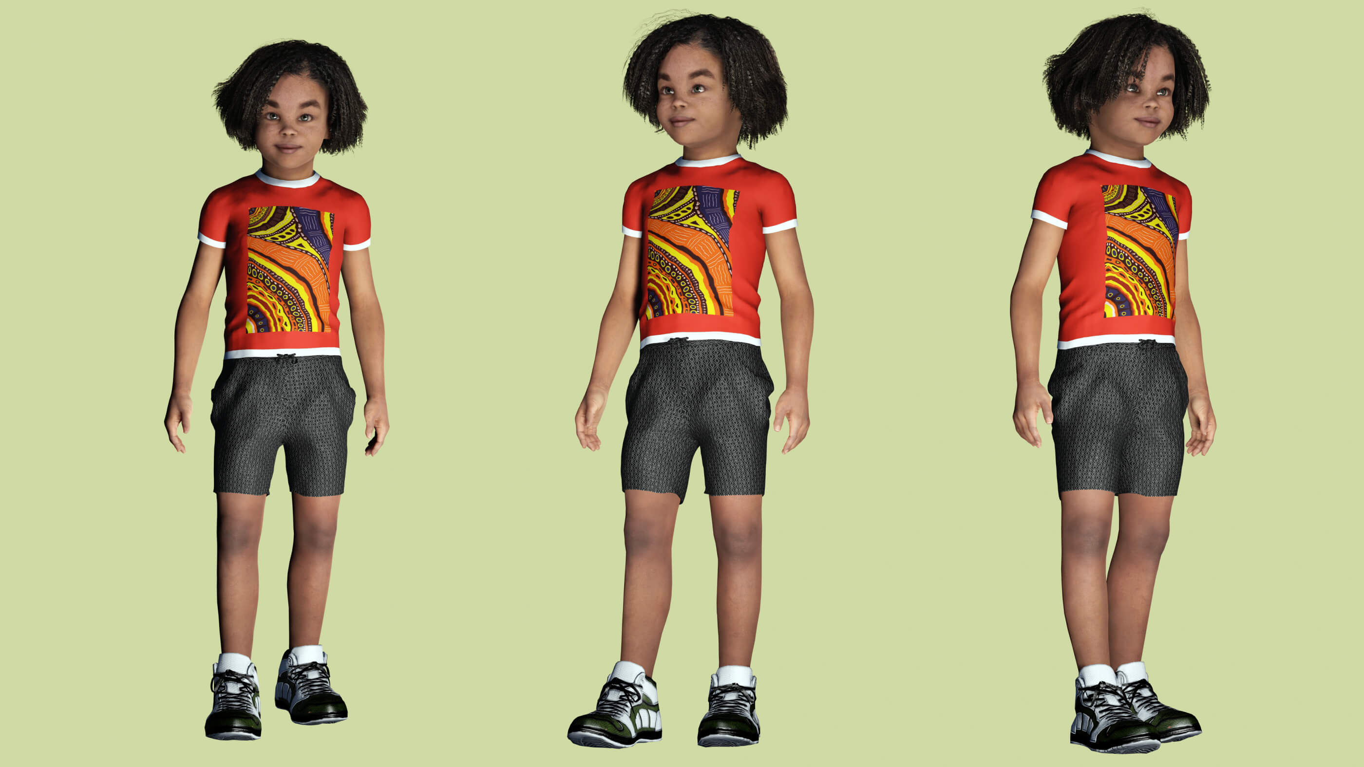 Ada - African Child 3D Model by khaloui