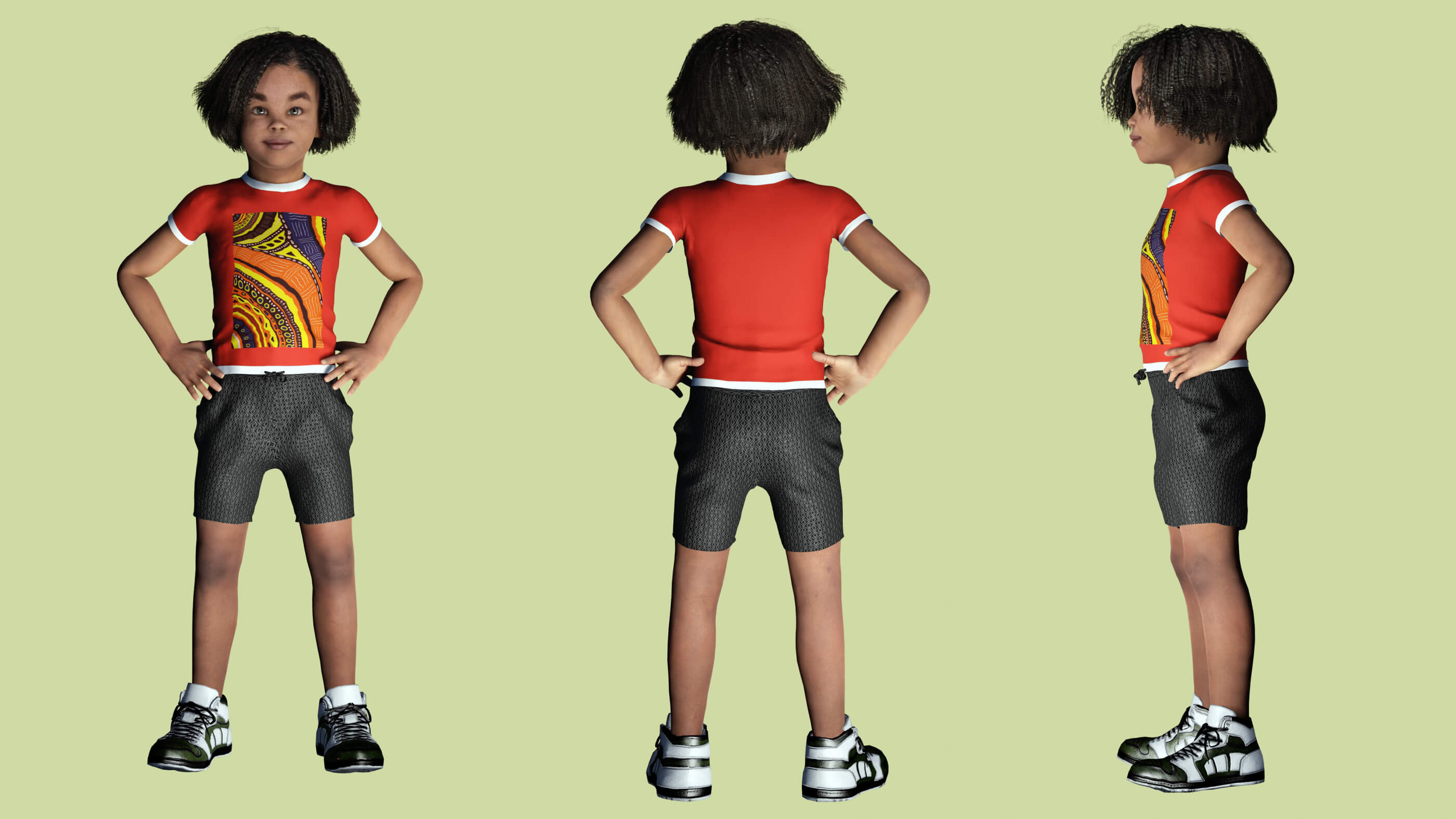 Ada - African Child 3D Model by khaloui