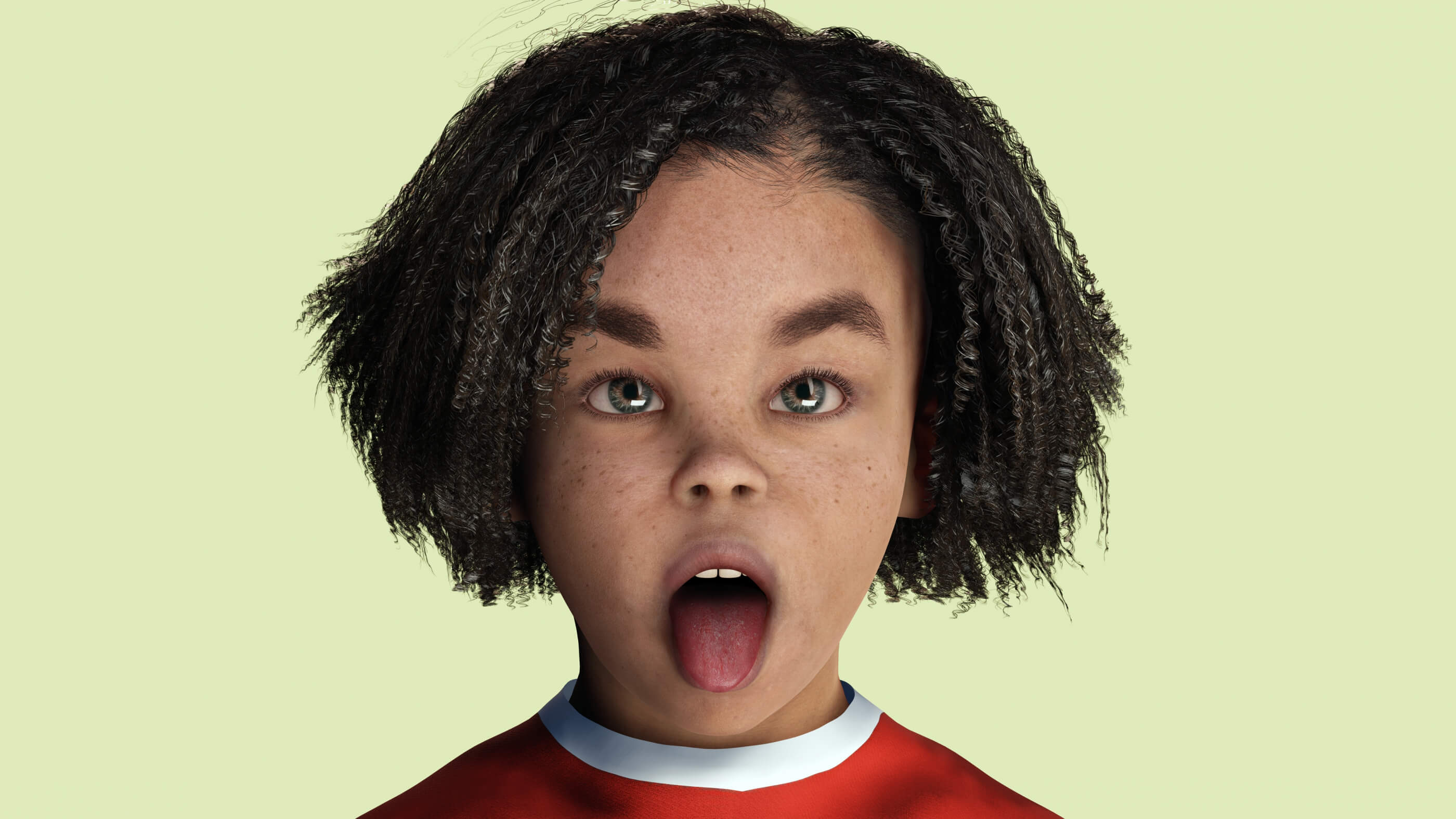 Ada - African Child 3D Model by khaloui