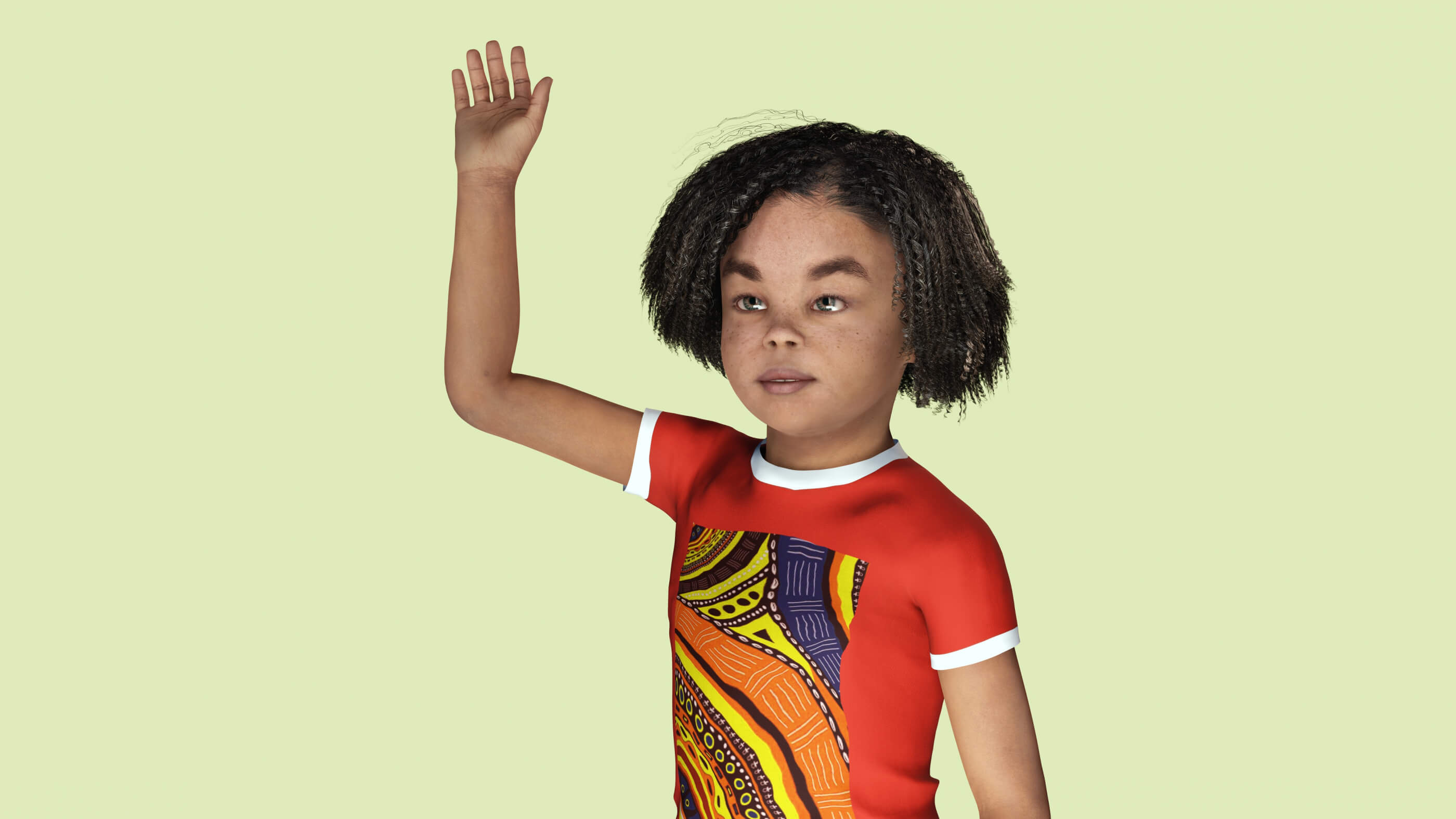 Ada - African Child 3D Model by khaloui