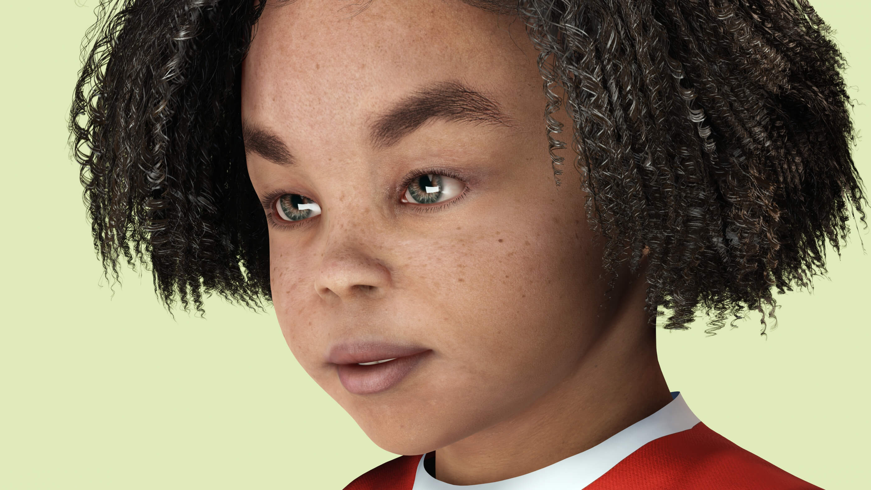 Ada - African Child 3D Model by khaloui