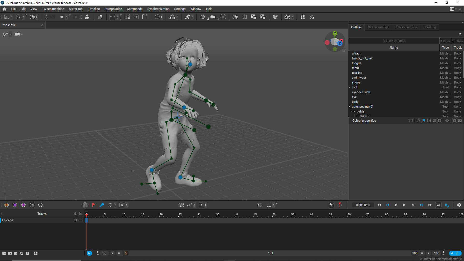 Ada - African Child 3D Model by khaloui