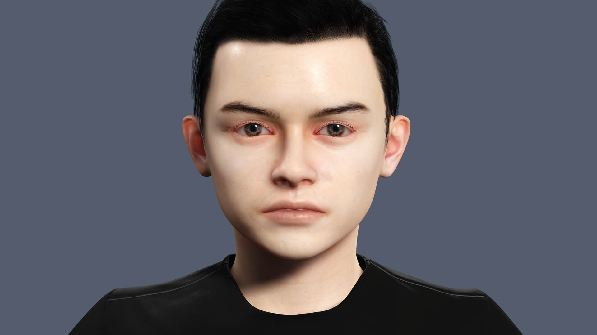 Adam - Realistic Boy 3D Model by khaloui