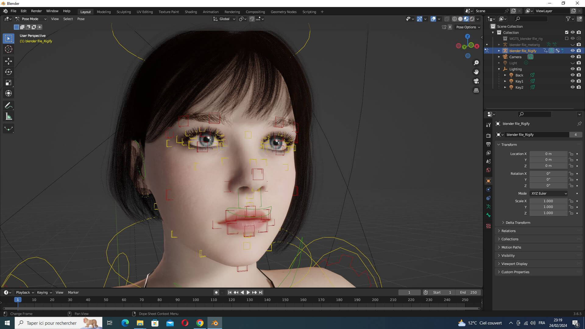 Amel Beautiful Girl - 3D Model by khaloui