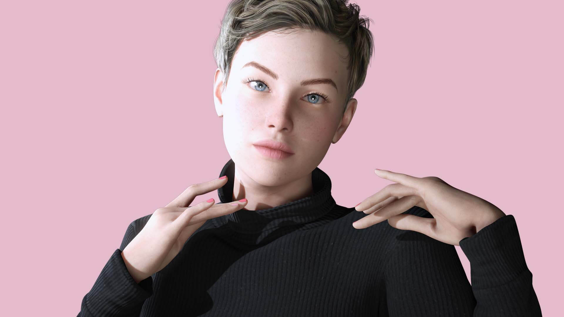 Amelia - Black Elegance Midnight 3D Model by khaloui