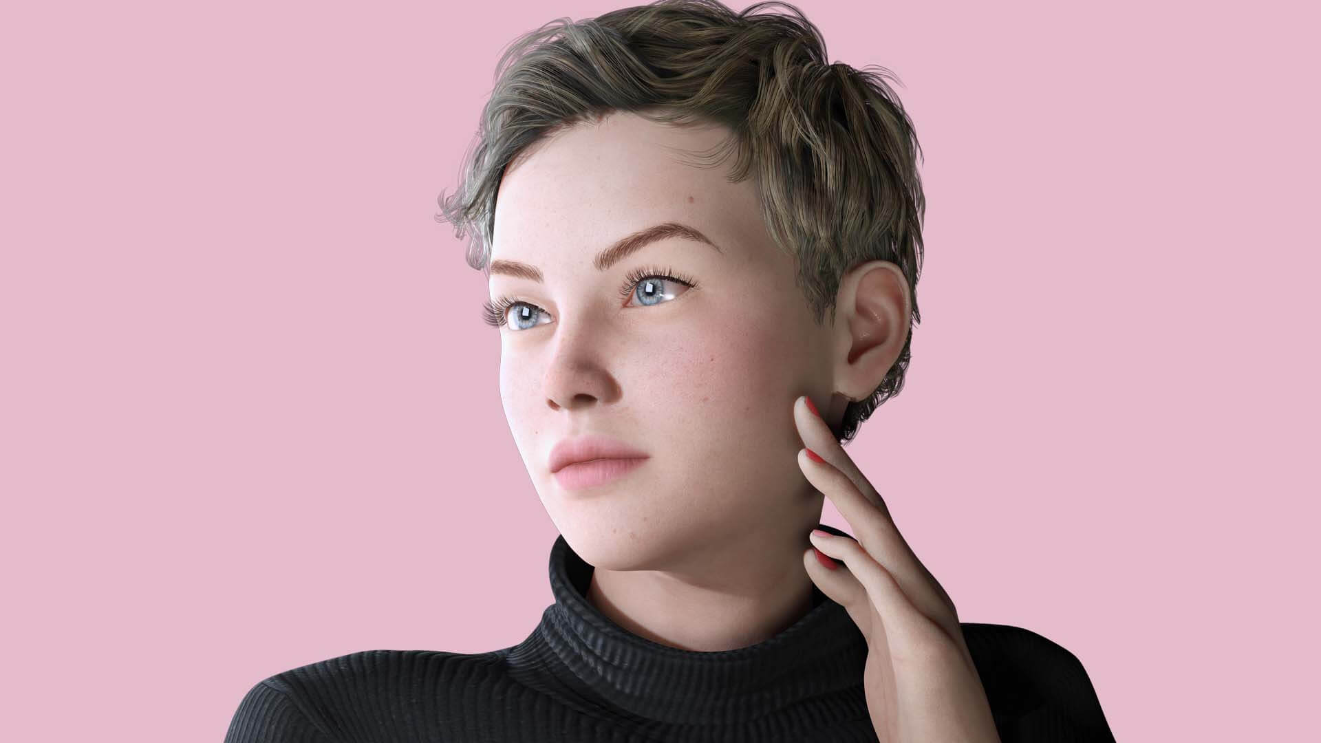 Amelia - Black Elegance Midnight 3D Model by khaloui