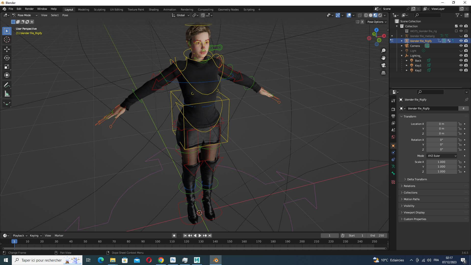 Amelia - Black Elegance Midnight 3D Model by khaloui
