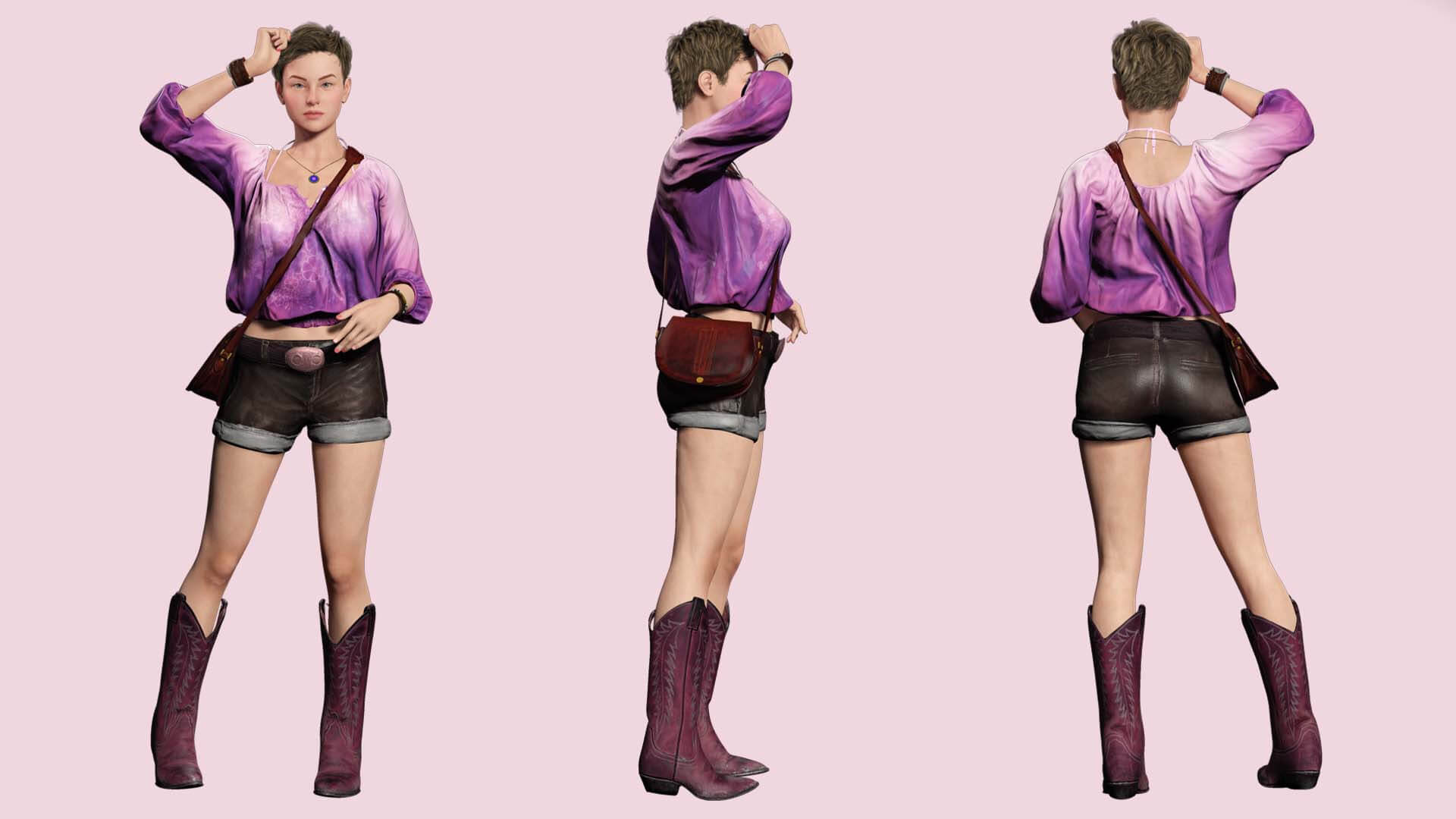 Amelia - Boho Gypsy Chic 3D Model by khaloui