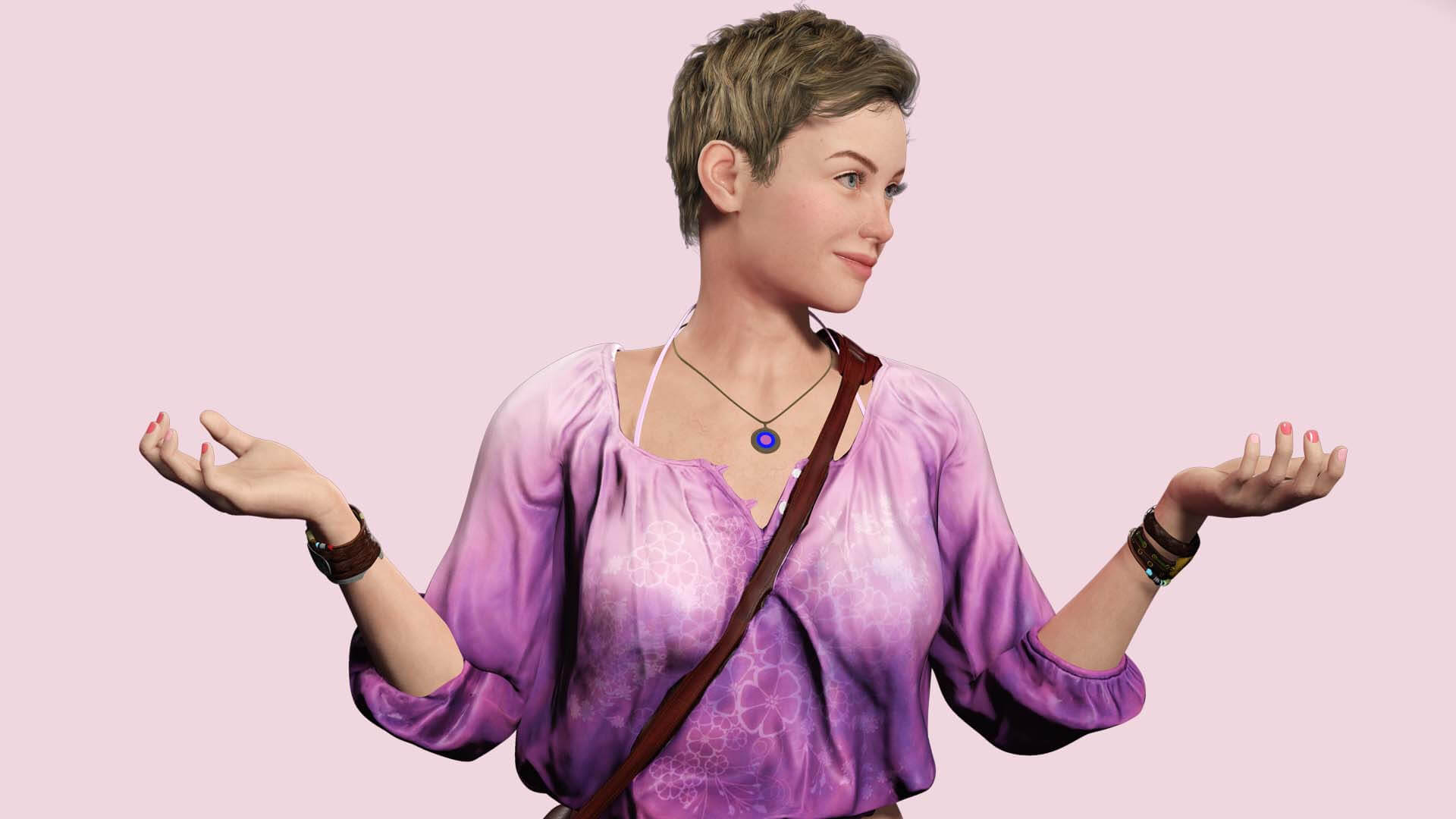 Amelia - Boho Gypsy Chic 3D Model by khaloui