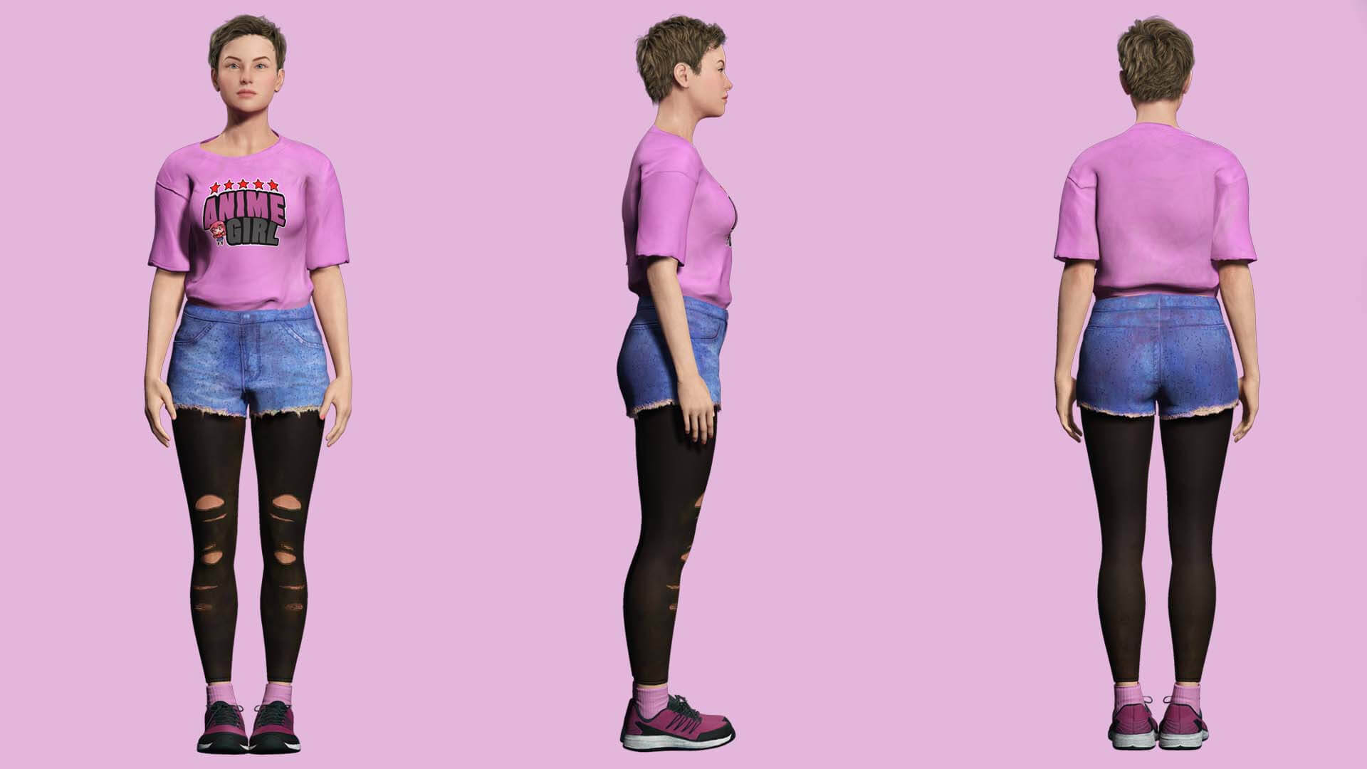 Amelia Pink Bliss - Young Chic 3D Model by khaloui