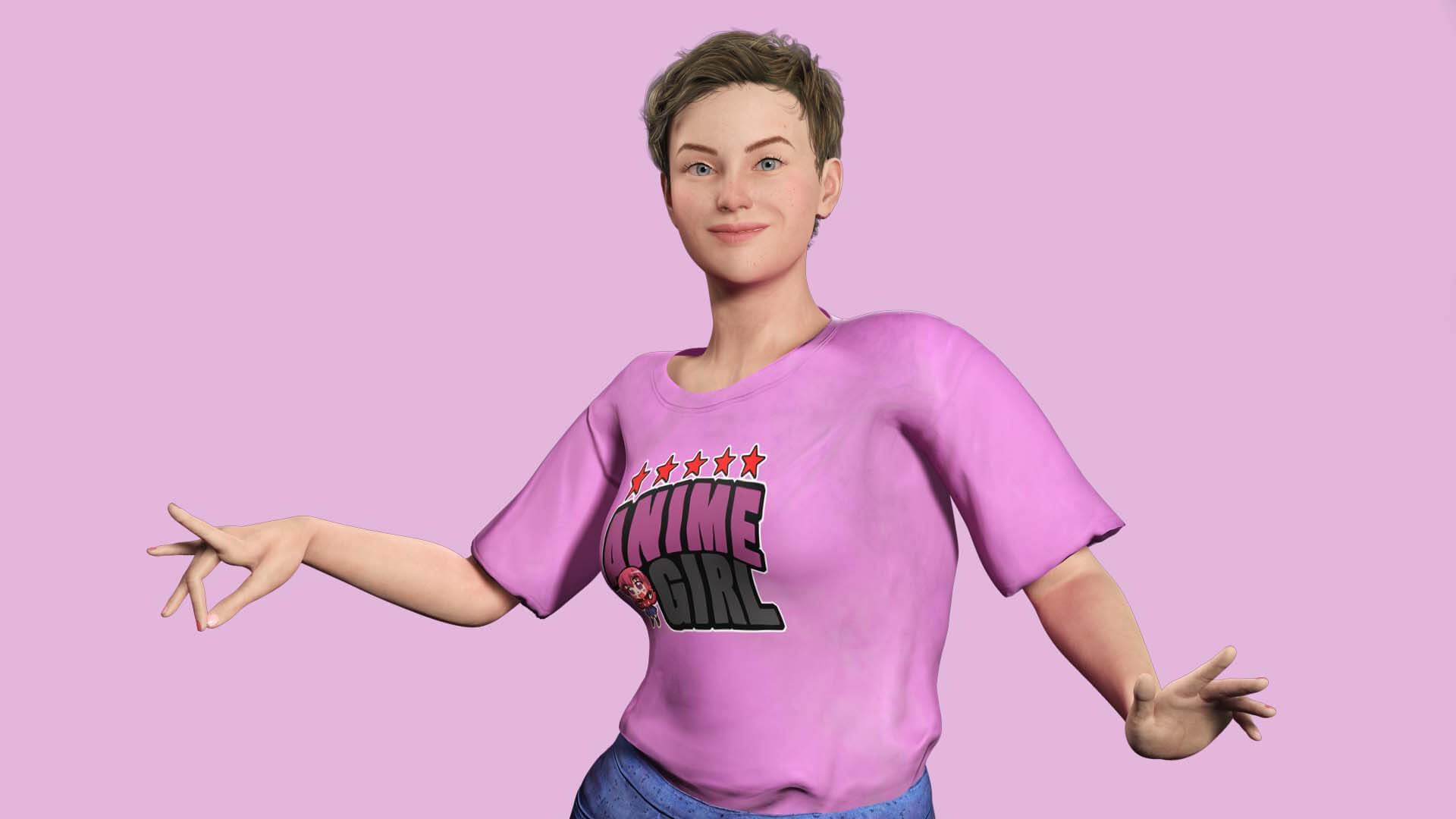 Amelia Pink Bliss - Young Chic 3D Model by khaloui