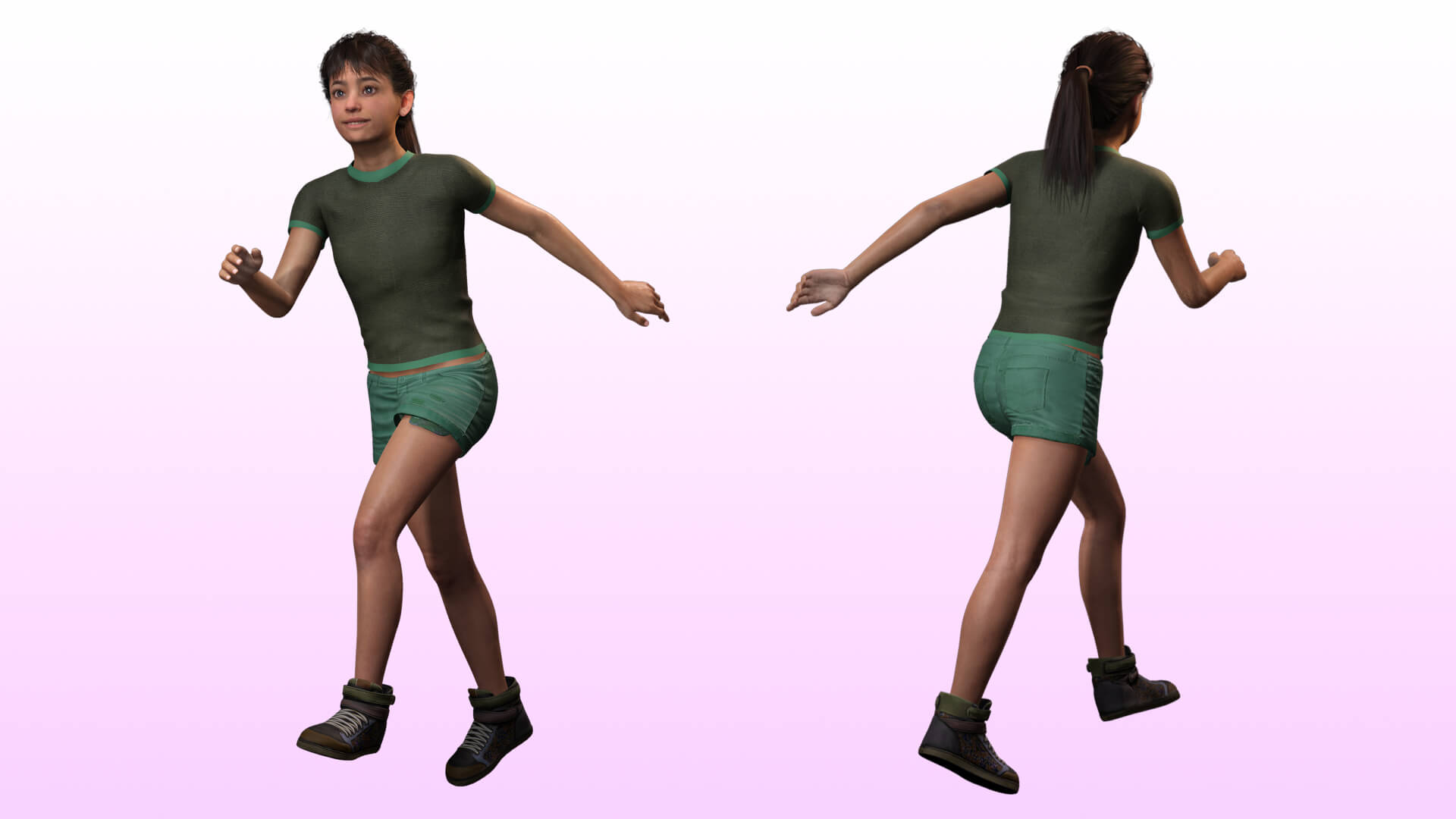 Amna - Realistic Girl 3D Model by khaloui