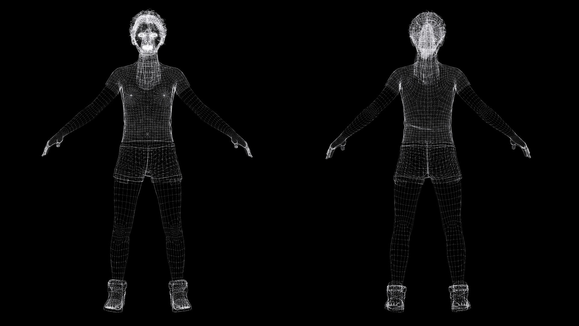 Amna -Realistic Girl Child Low Poly 3D Model by khaloui