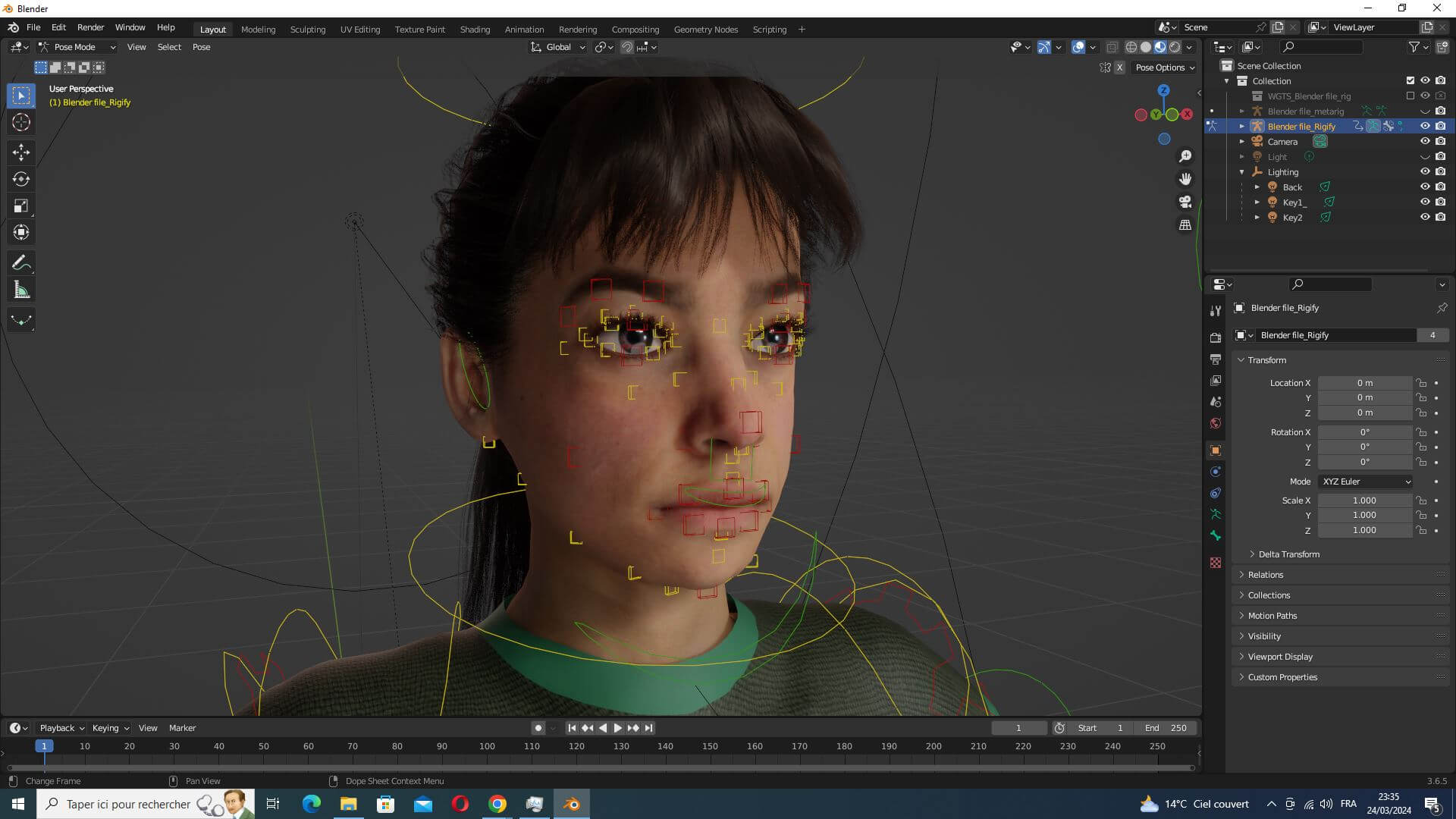 Amna -Realistic Girl Child Low Poly 3D Model by khaloui