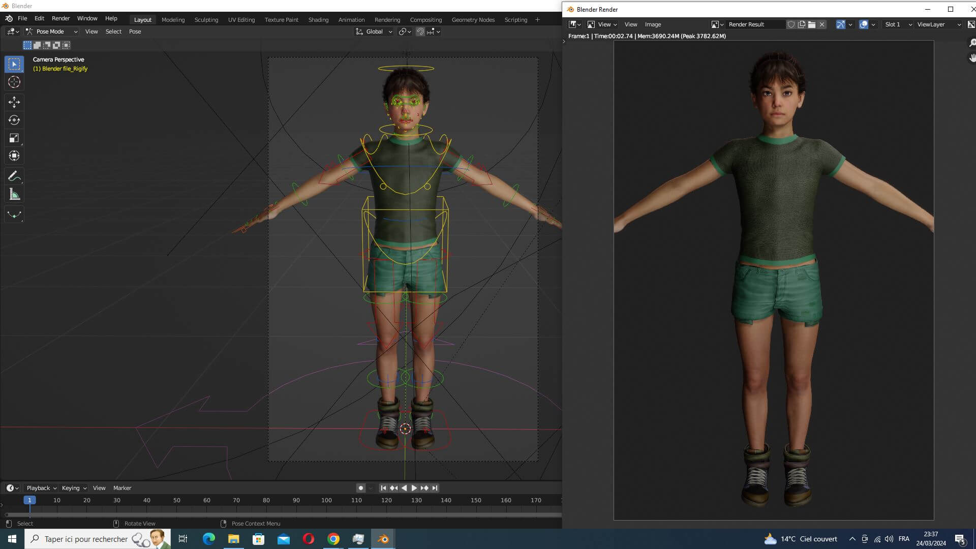 Amna - Realistic Girl 3D Model by khaloui