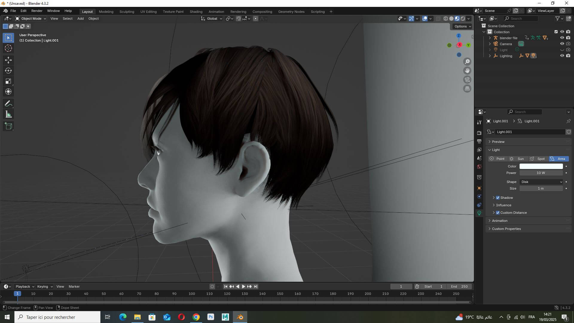 Anime Pixie Cut With Long Bangs -Realistic 3D Hair by khaloui