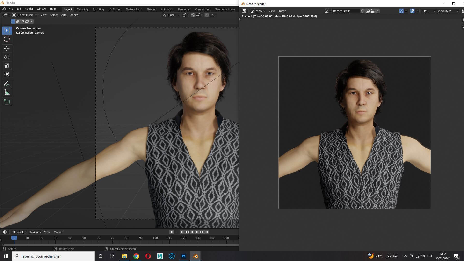 Asian Gangster Yakuza - 3D Model by khaloui