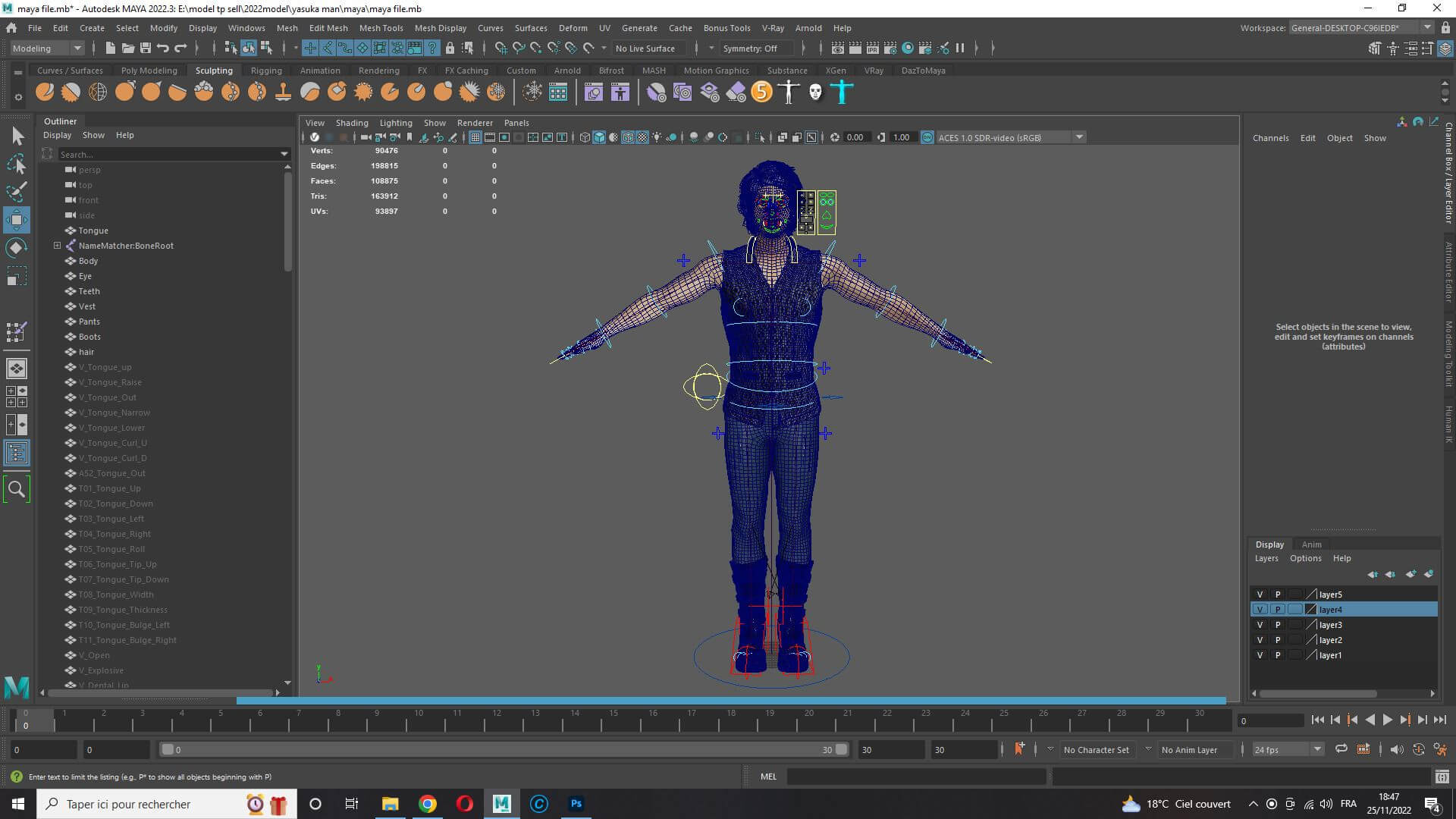Asian Gangster Yakuza - 3D Model by khaloui
