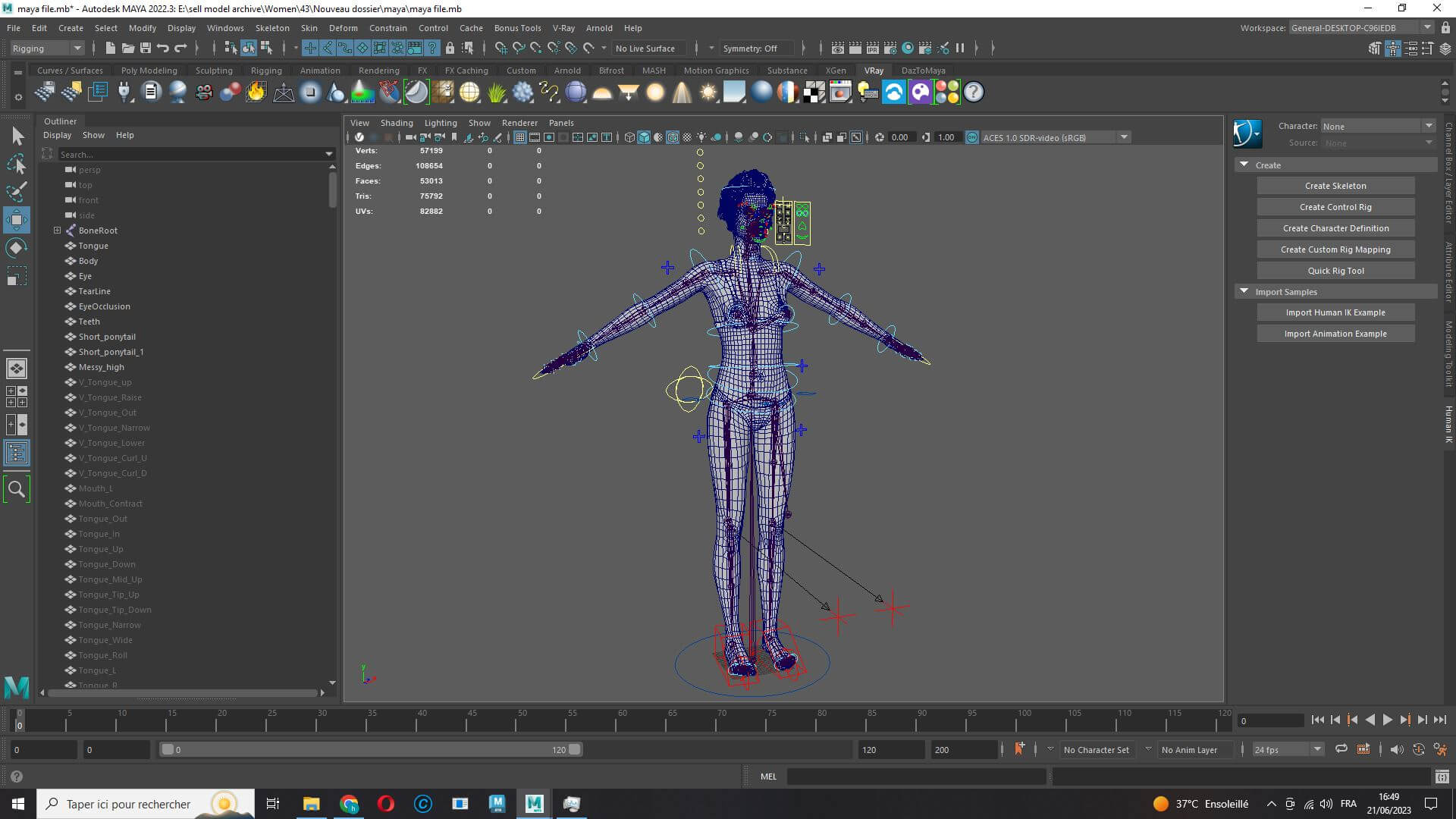 Ayame - The Unyielding Samurai 3D Model by khaloui