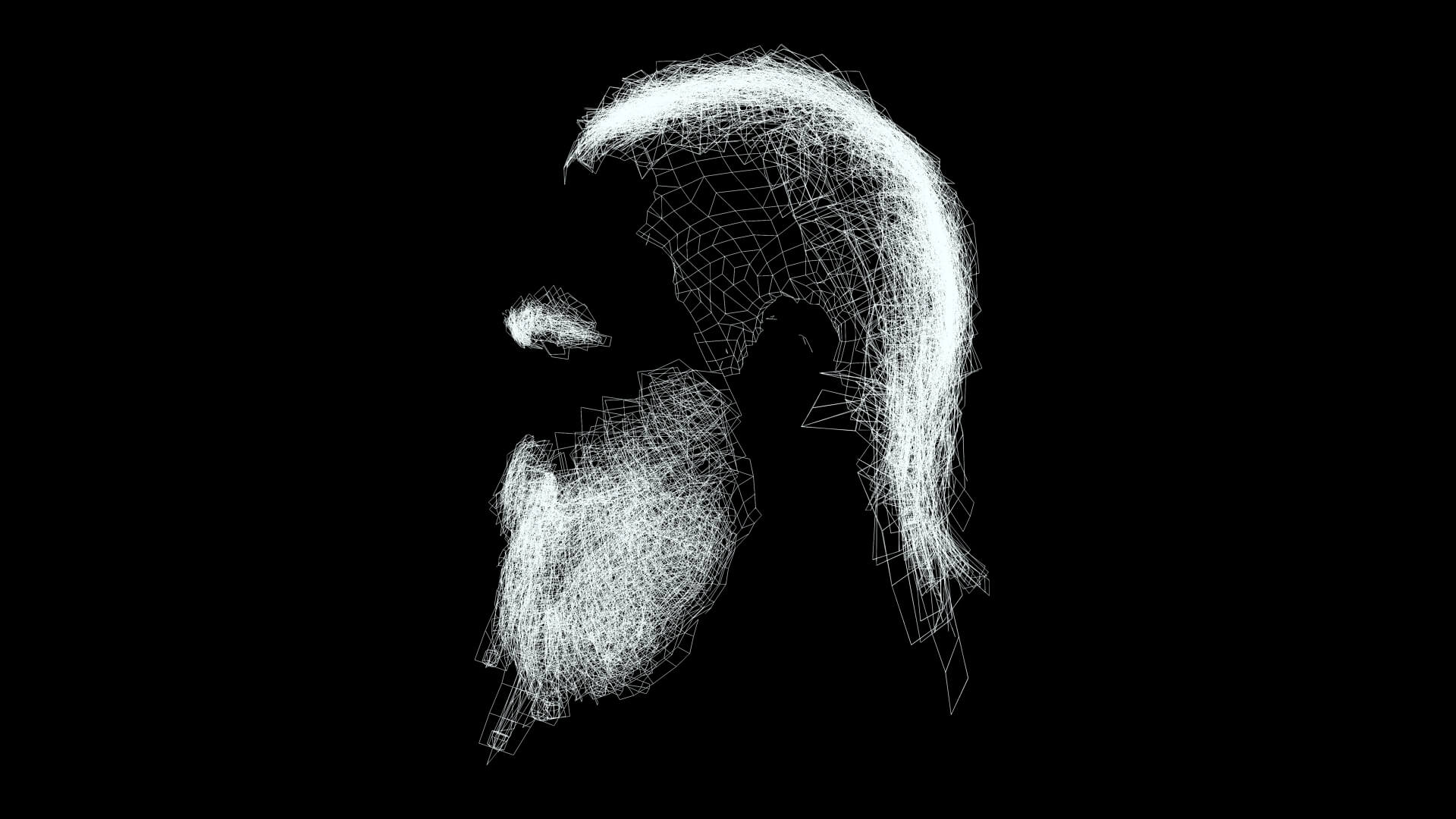 Berber Male Hair - Messy Long Beard Mustache 3D Model by khaloui