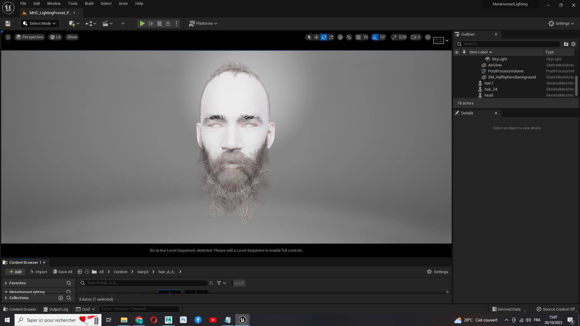 Berber Male Hair - Messy Long Beard Mustache 3D Model by khaloui